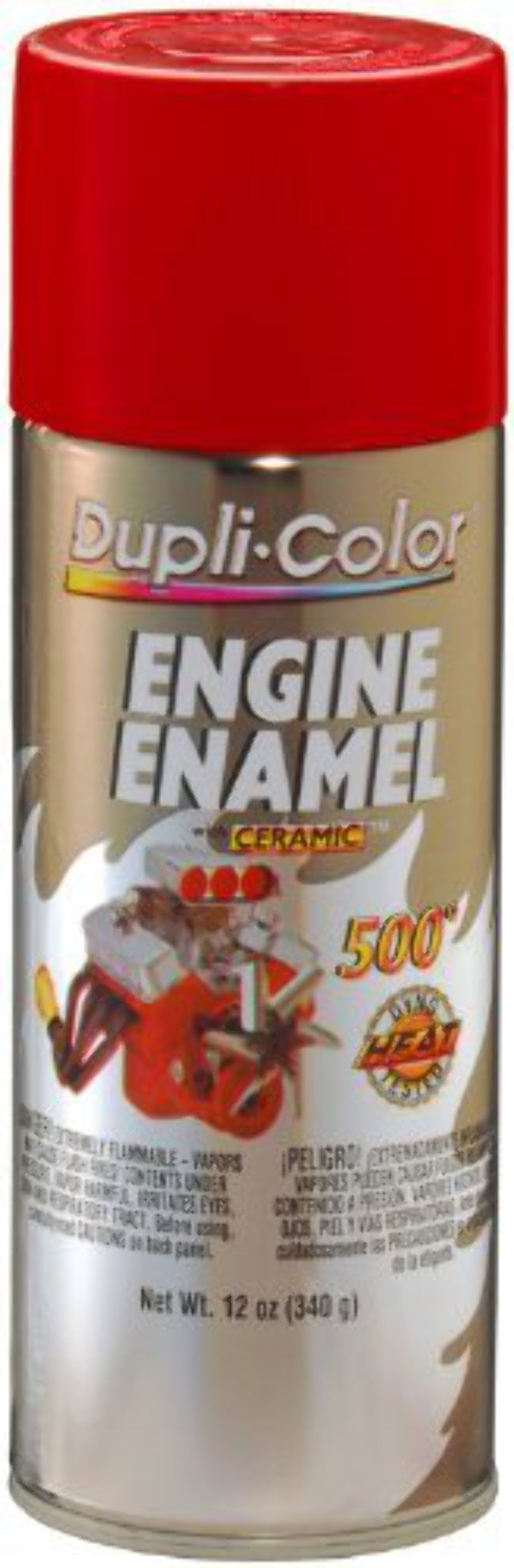 Dupli-Color DE1653 Ceramic Red Engine Paint - 12 oz. Color: Red, Model ...
