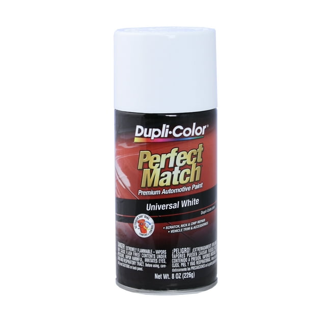 Dupli Color Perfect Match Premium Automotive Universal White Paint, 8 ...