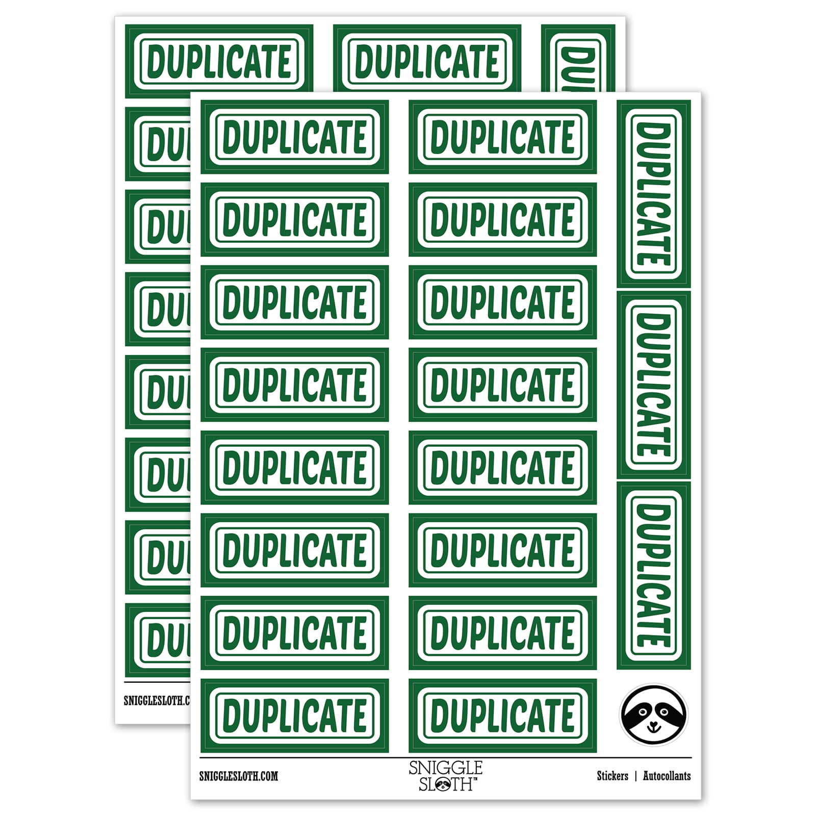 Duplicate Reversed Sticker Set - Dark Green - Matte Finish - 2.00 ...