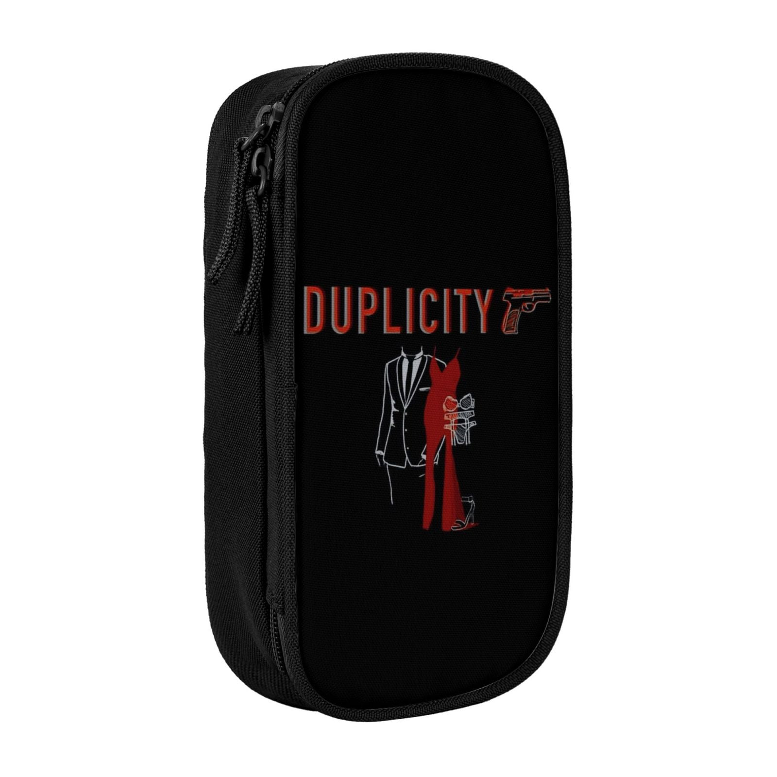 Duplicity Double Layer Large Capacity Pencil Bag with Zipper Compartments, Marker Storage Pouch ...