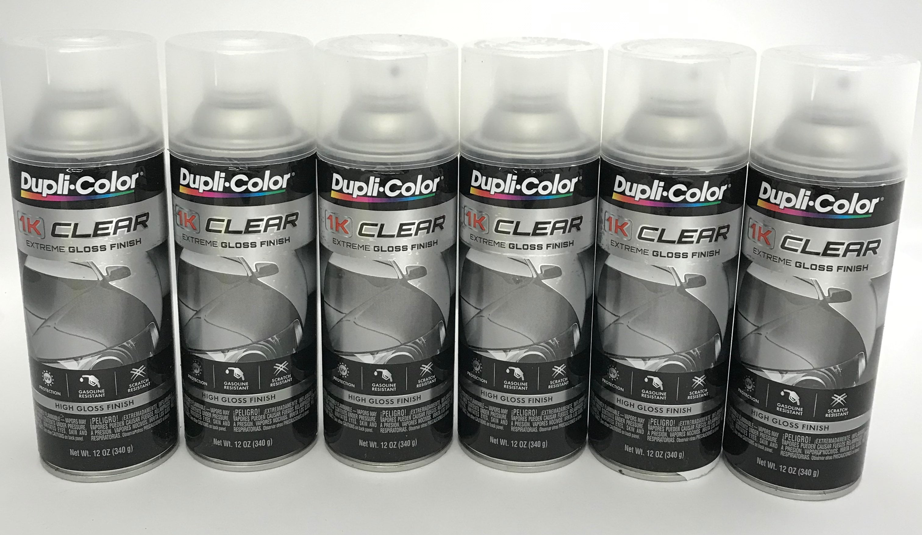 Duplicolor 1KCG-6PACK Clear Coat High Gloss Finish - 12 oz Aerosol Can ...