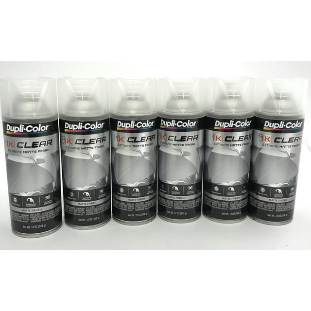 Duplicolor Auto Spray Urethane 1KCM-6PACK Clear Coat Matte Finish - 12 ...