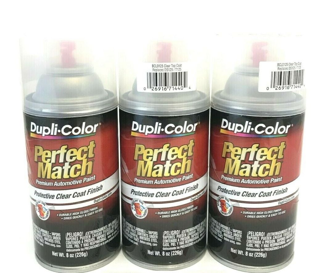 Duplicolor BCL0125-3 PACK Perfect Match Protective CLEAR Top Coat ...