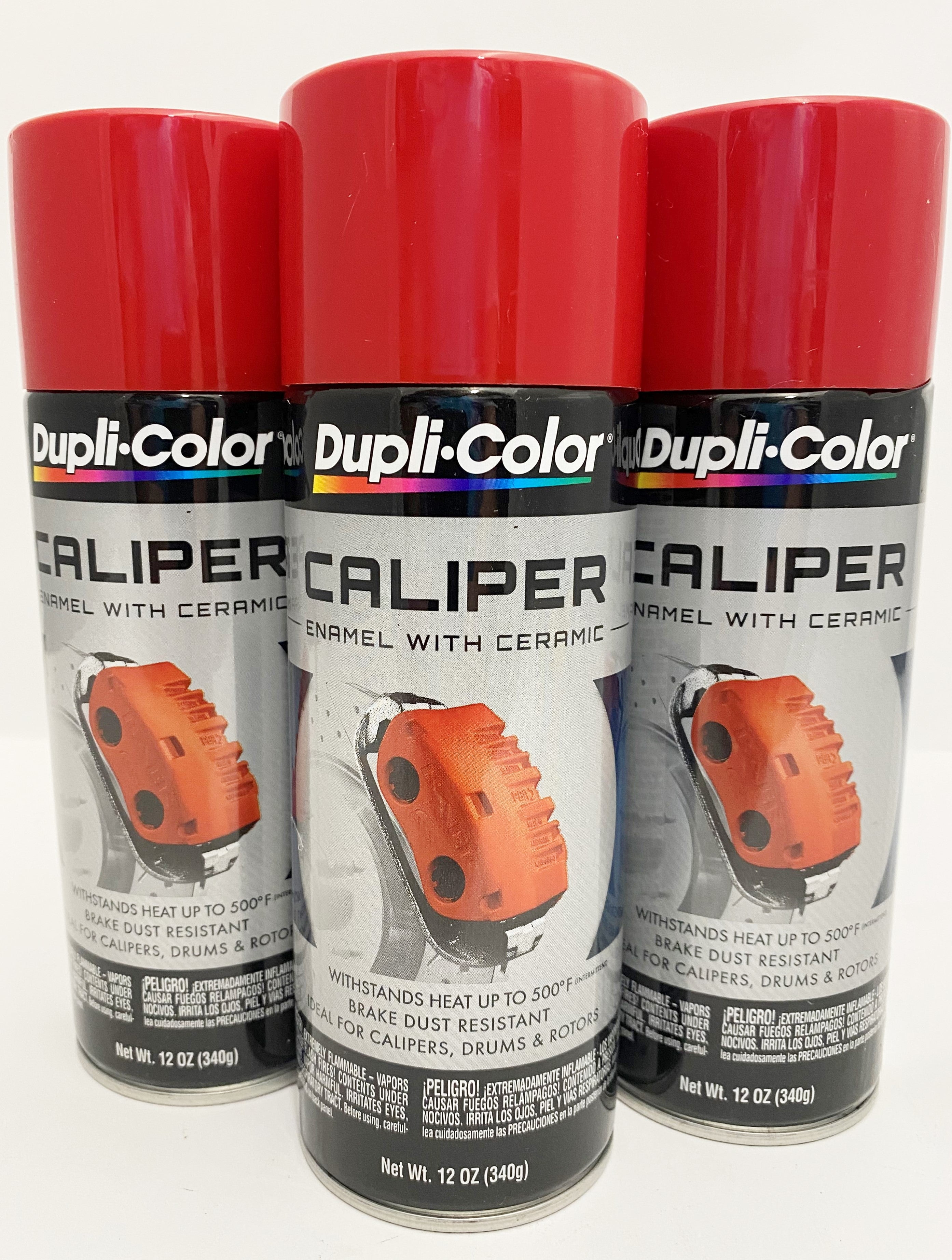Duplicolor BCP100 - 3 Pack Caliper Spray Paint Red with Ceramic - 12 oz ...