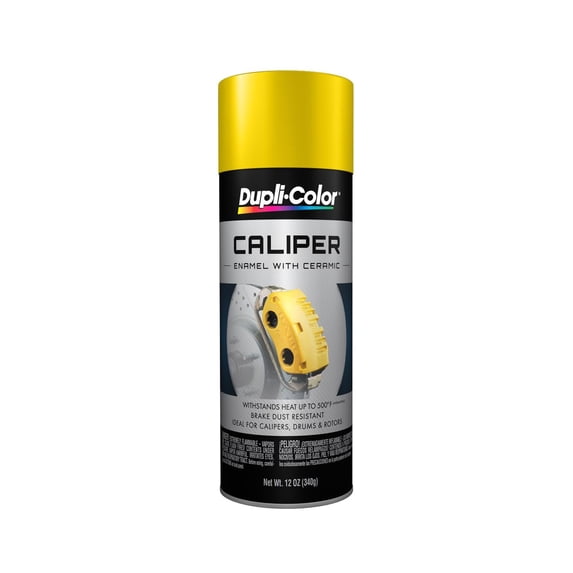 Duplicolor BCP101 Yellow Caliper Spray Paint - Fast-Drying Ceramic ...