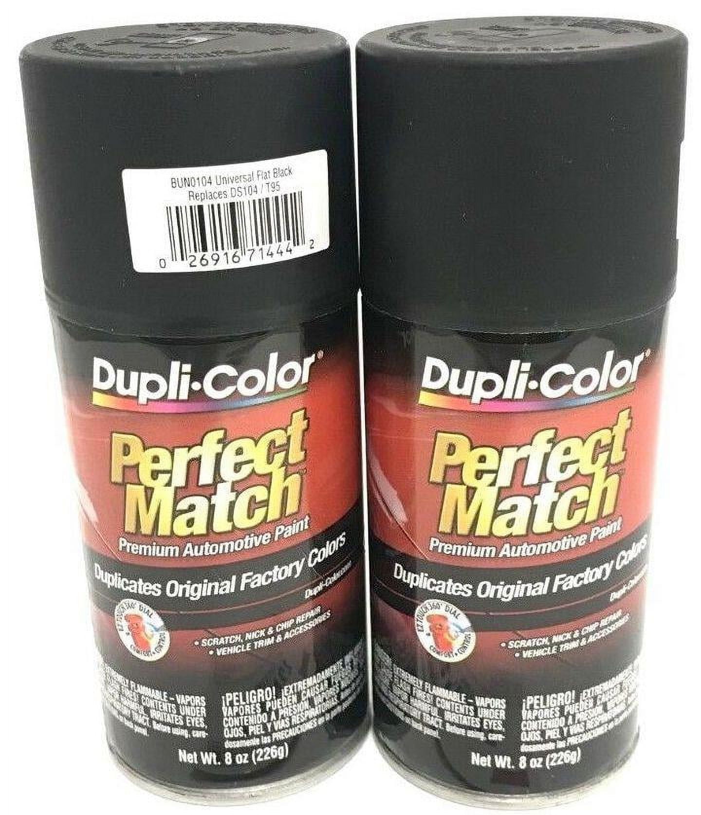 Duplicolor BUN0104-2 PACK Perfect Match Universal Flat Black Paint - 12 ...