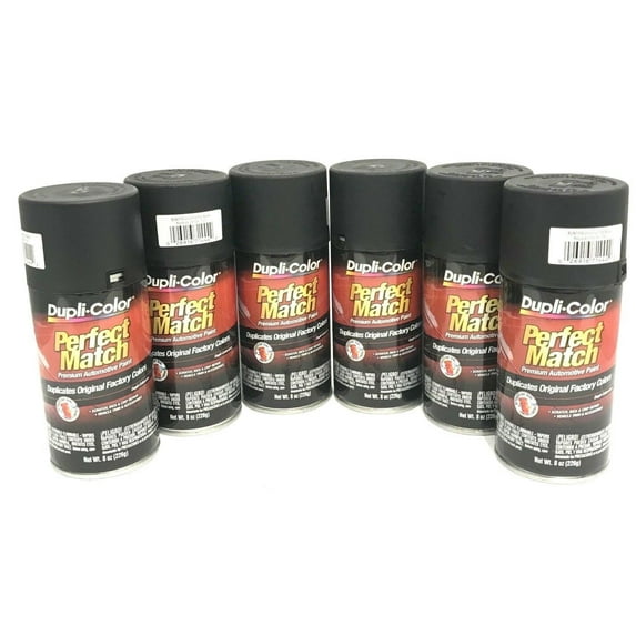 Duplicolor BUN0104-6 PACK Perfect Match Universal Flat Black Paint - 12 ...