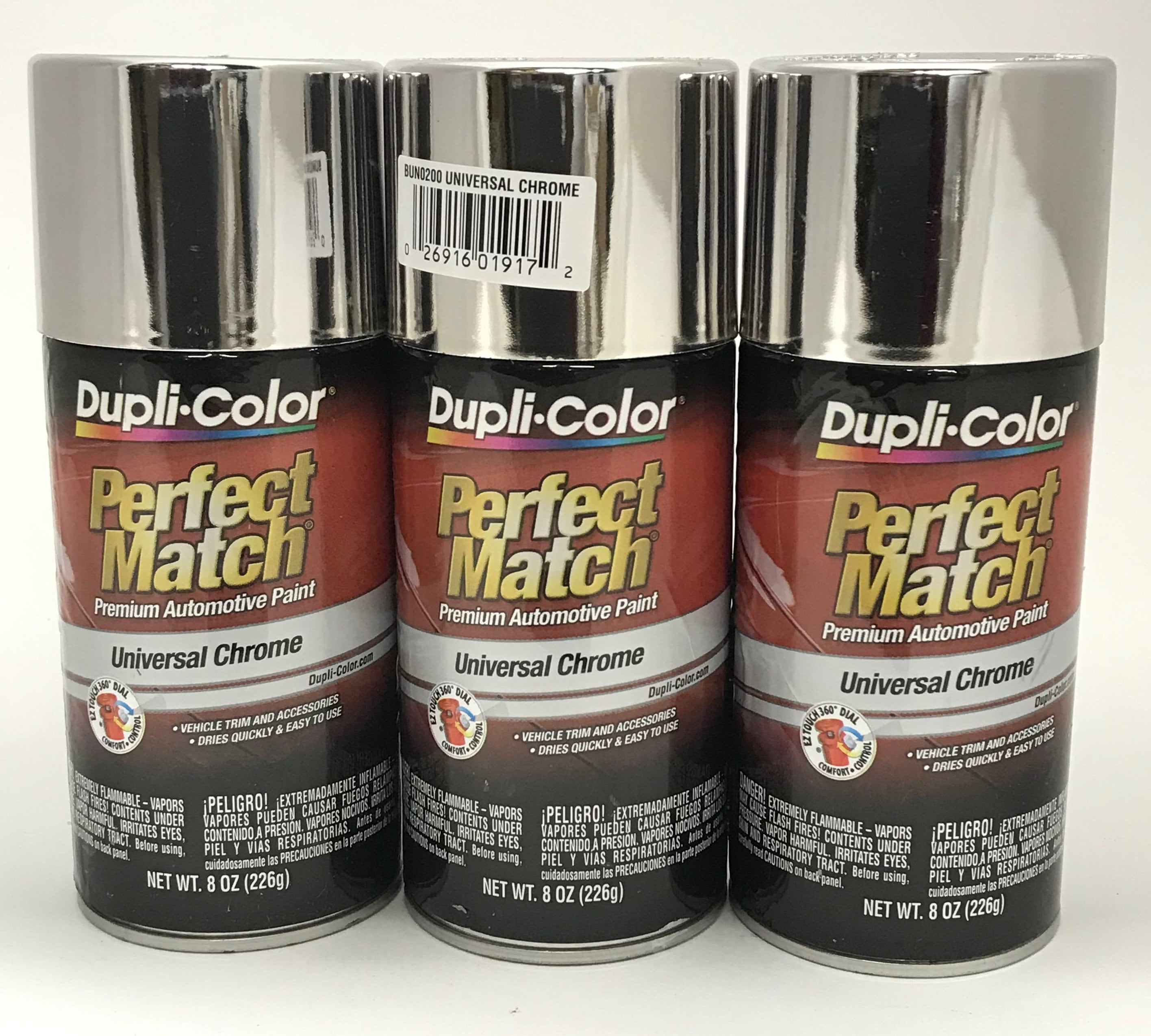 Duplicolor BUN0200-3 PACK Perfect Match Universal Chrome Automotive ...