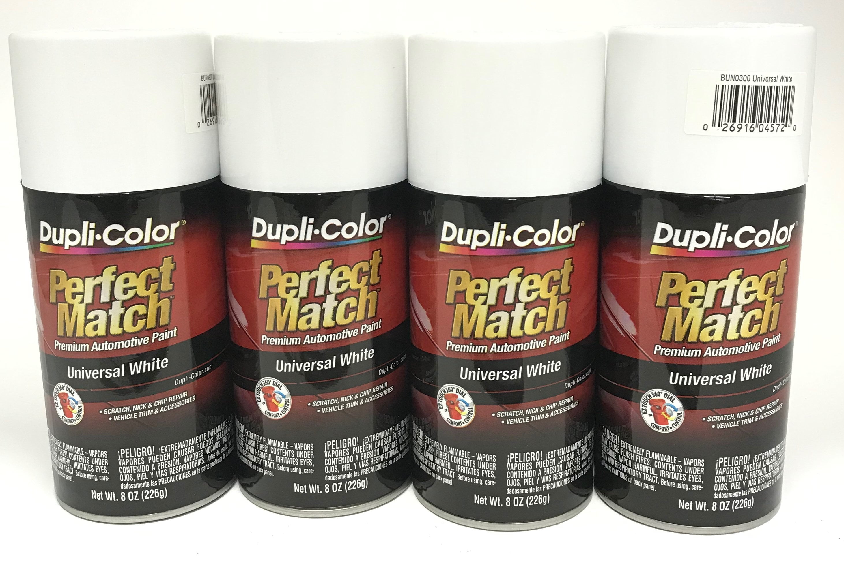 Duplicolor BUN0300-4 PACK Perfect Match Universal White Automotive ...