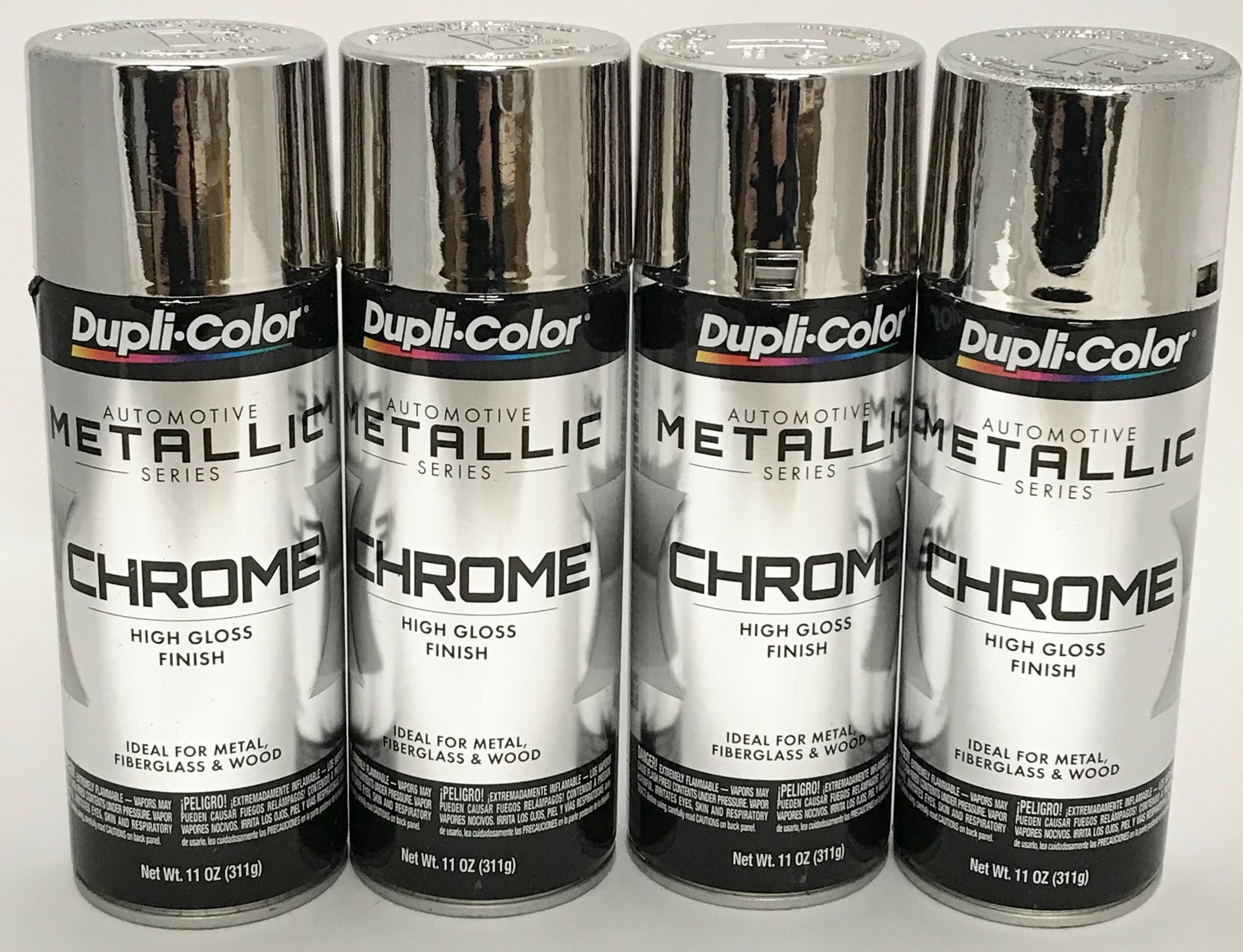 Duplicolor CS101-4 Pack Automotive Metallic Chrome Coating High Gloss ...
