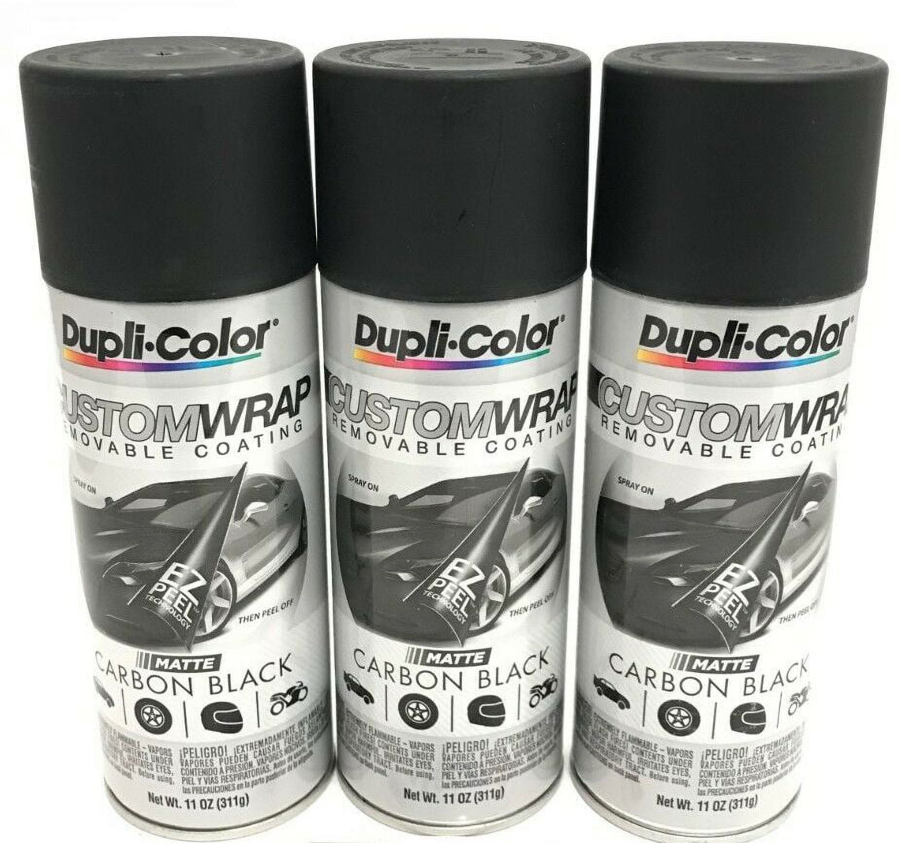Duplicolor CWRC794 - 3 Pack Custom Wrap Removable Paint Carbon Black ...