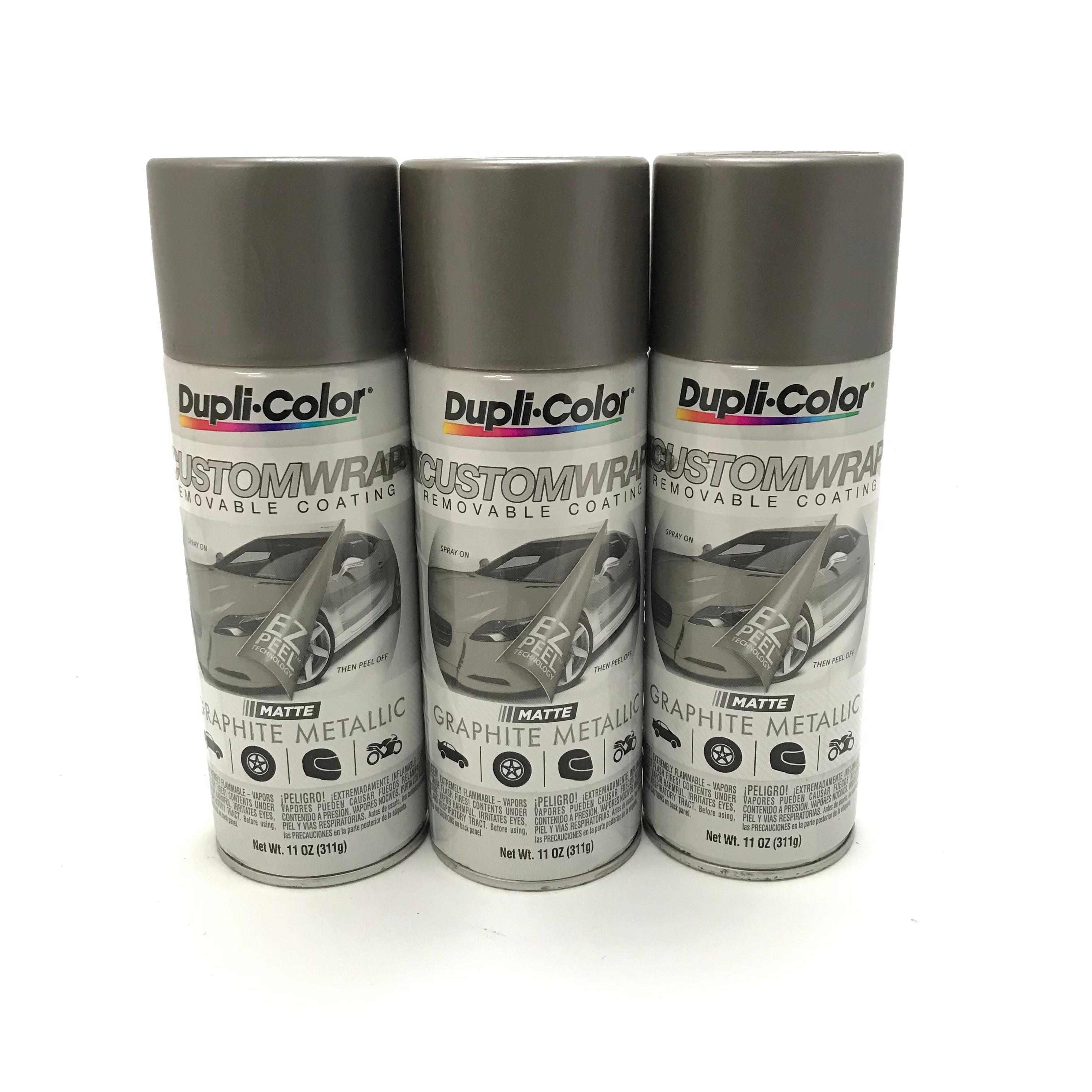 Duplicolor CWRC797 - 3 Pack Custom Wrap Removable Paint Matte Graphite ...