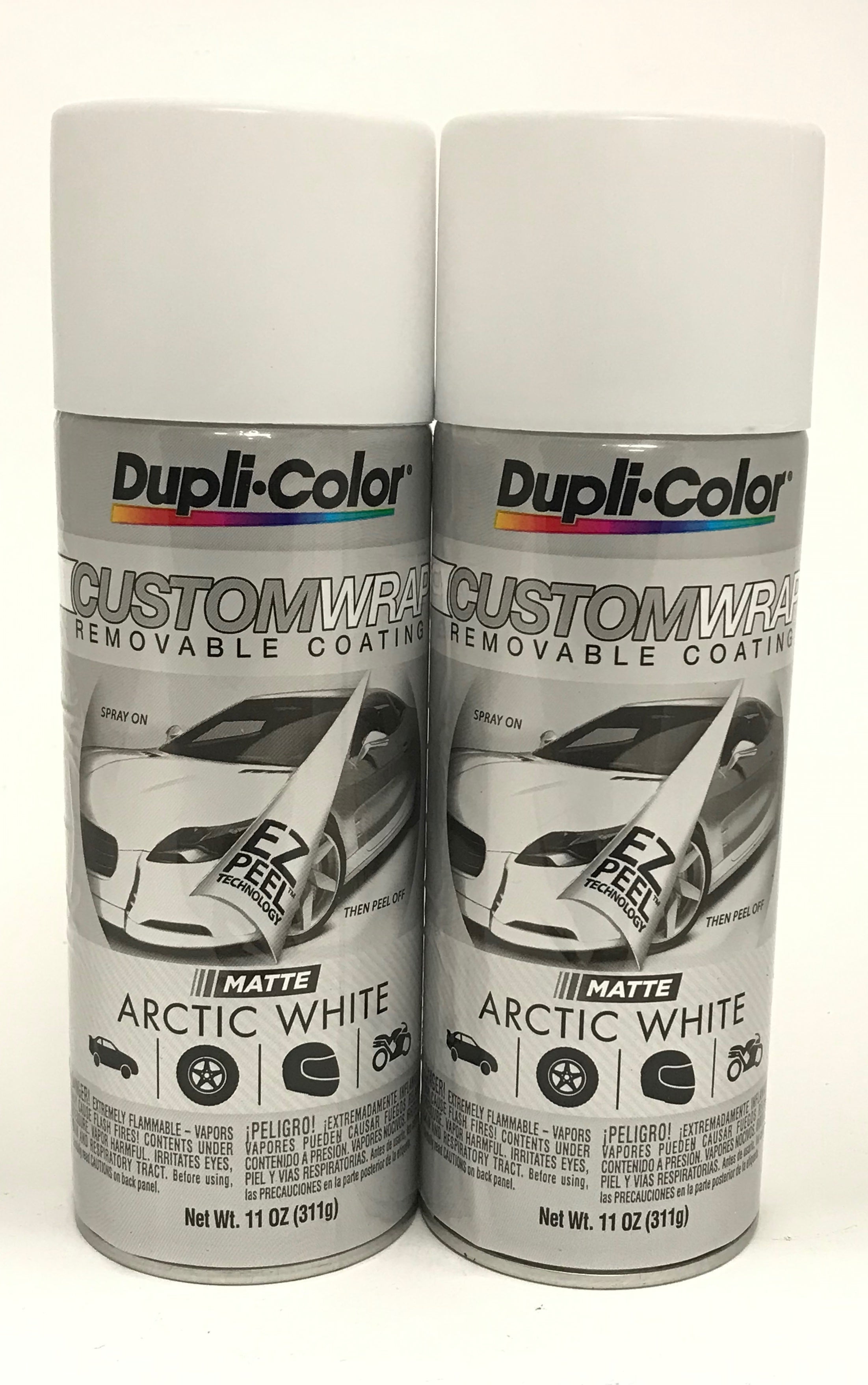 Duplicolor CWRC798 - 2 Pack Custom Wrap Removable Paint Matte Arctic ...