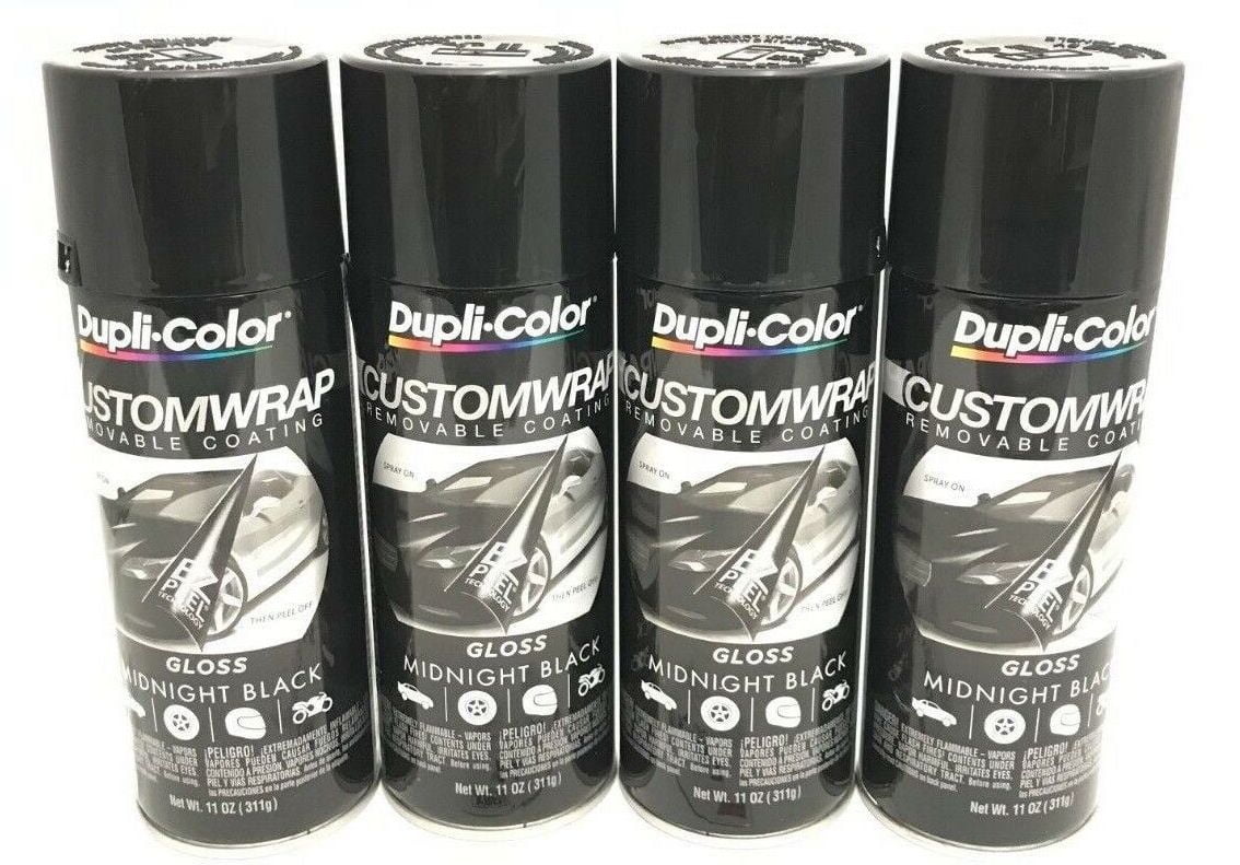 Duplicolor CWRC840 - 4 Pack Custom Wrap Removable Paint Gloss Midnight ...