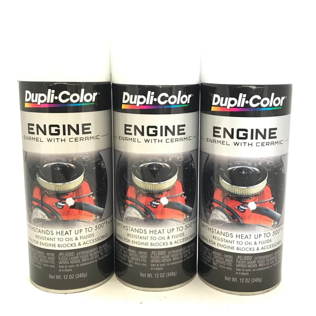 Duplicolor DE1602 - 3 Pack Engine Enamel Paint with Ceramic Universal ...