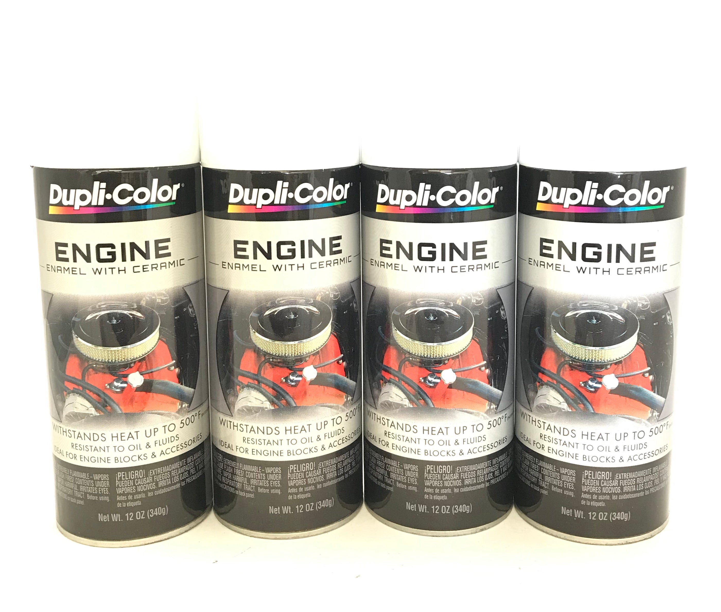 Duplicolor DE1602 - 4 Pack Engine Enamel Paint with Ceramic Universal ...