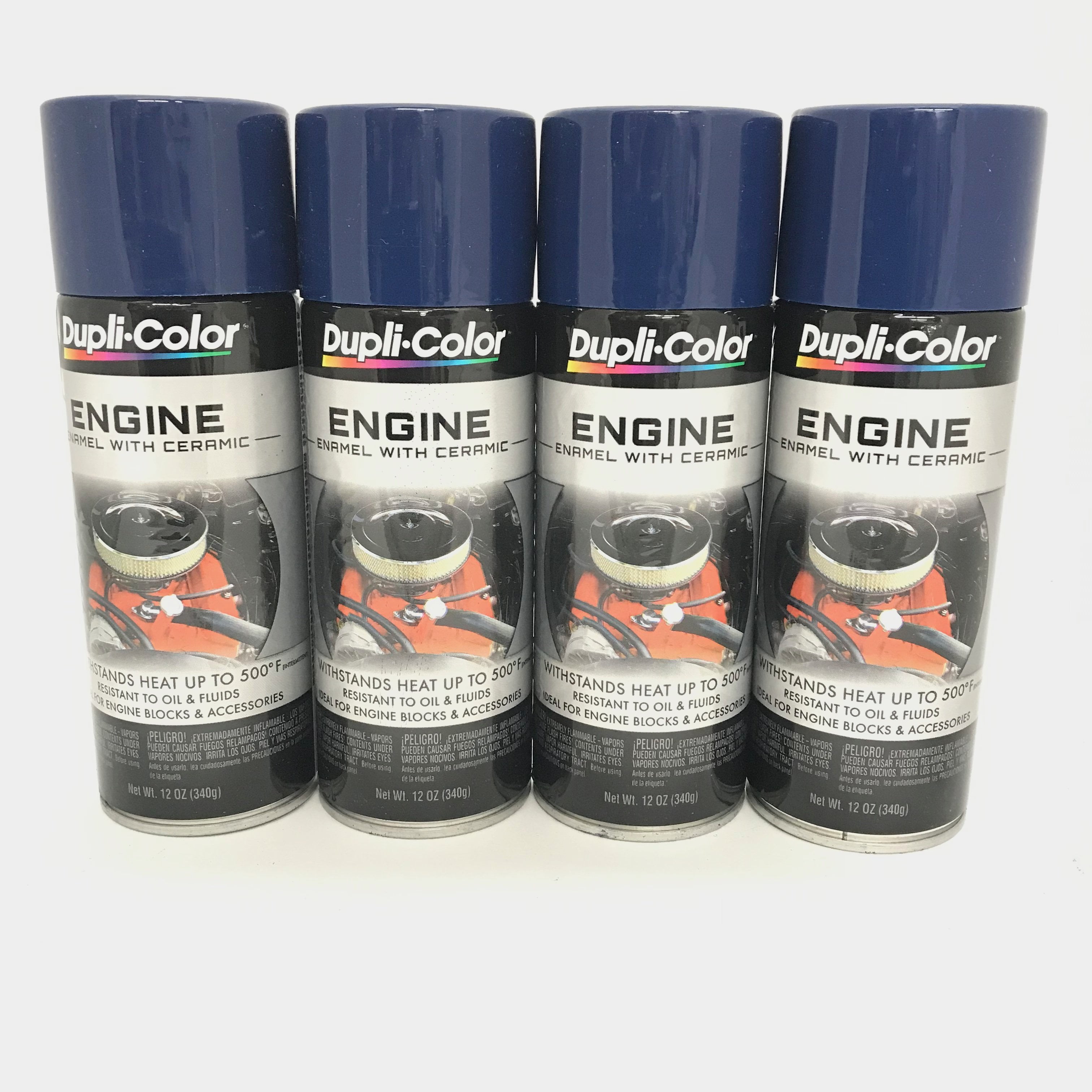 Duplicolor DE1606 - 4 Pack Engine Enamel Paint with Ceramic Ford Dark ...