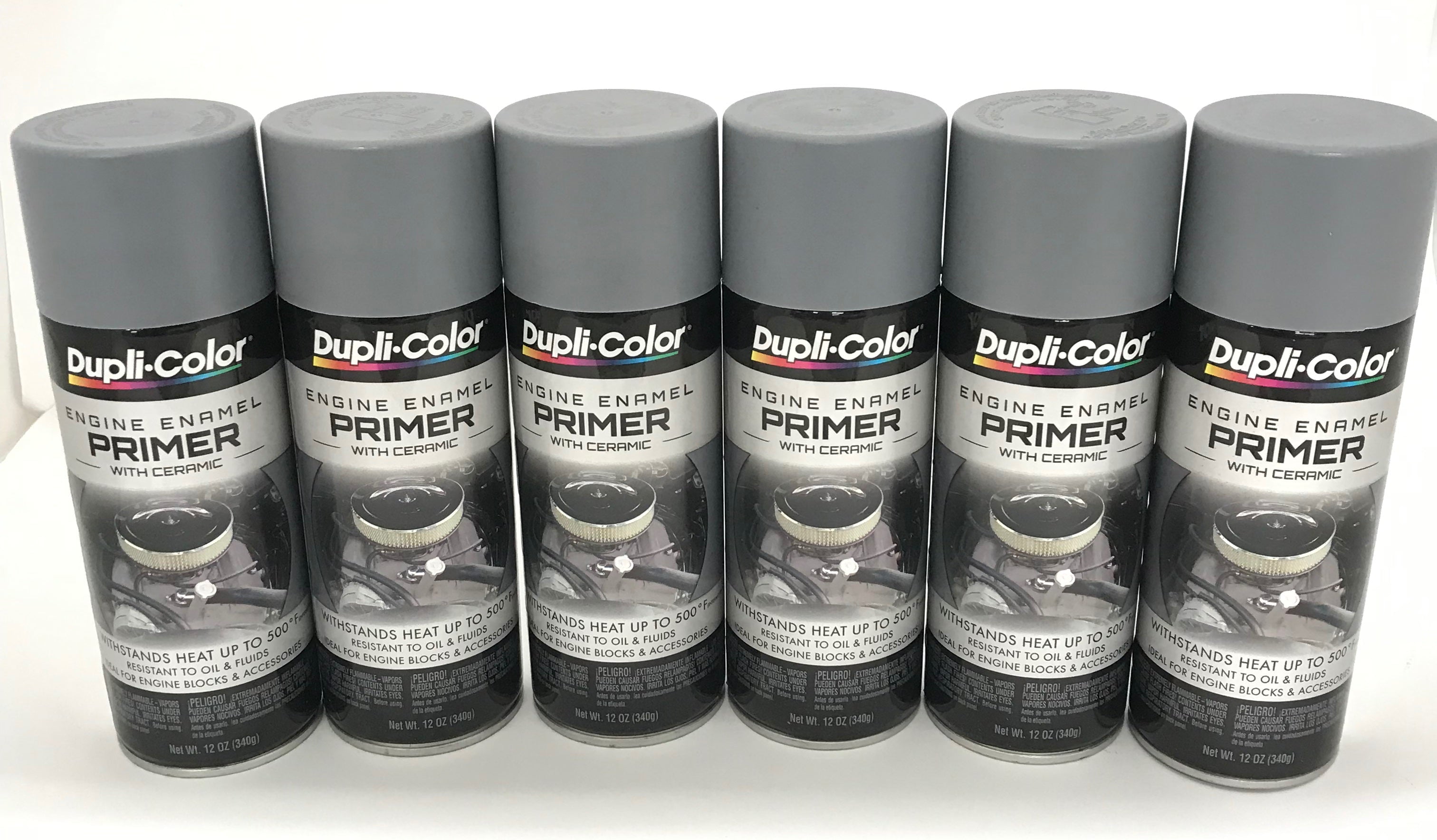 Duplicolor DE1612 - 6 Pack Engine Enamel Paint with Ceramic Gray - 12 ...