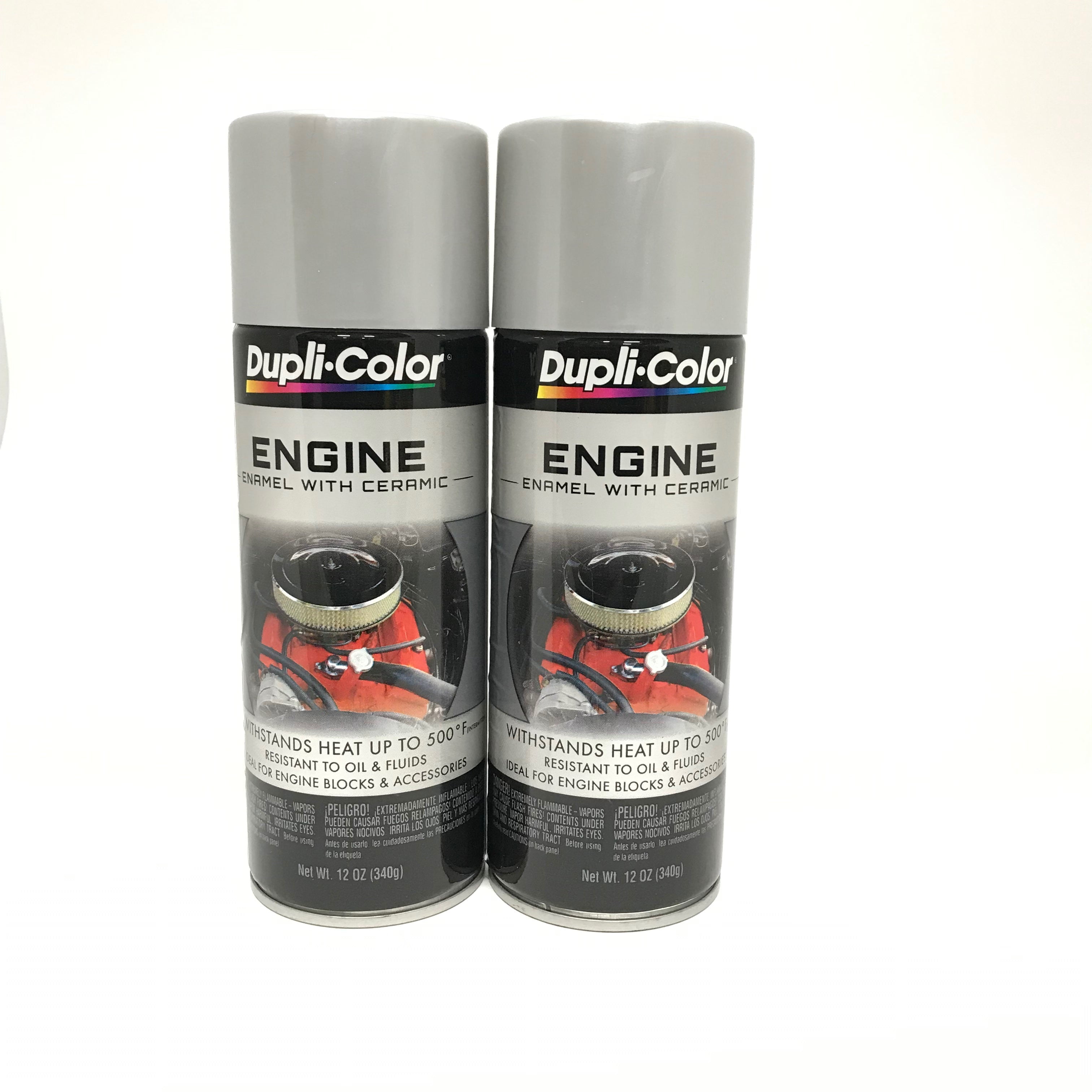 Duplicolor DE1615-2 Pack Engine Enamel Paint with Ceramic Aluminum ...