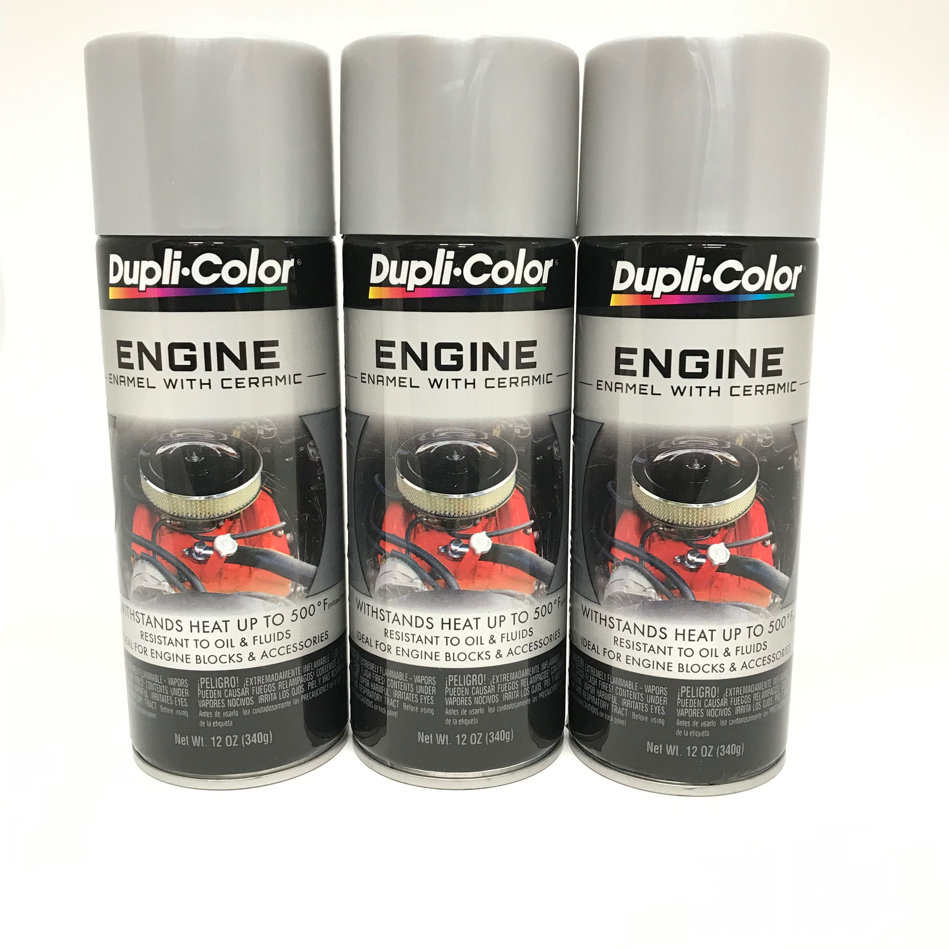 Duplicolor DE1615-3 Pack Engine Enamel Paint with Ceramic, Aluminum ...
