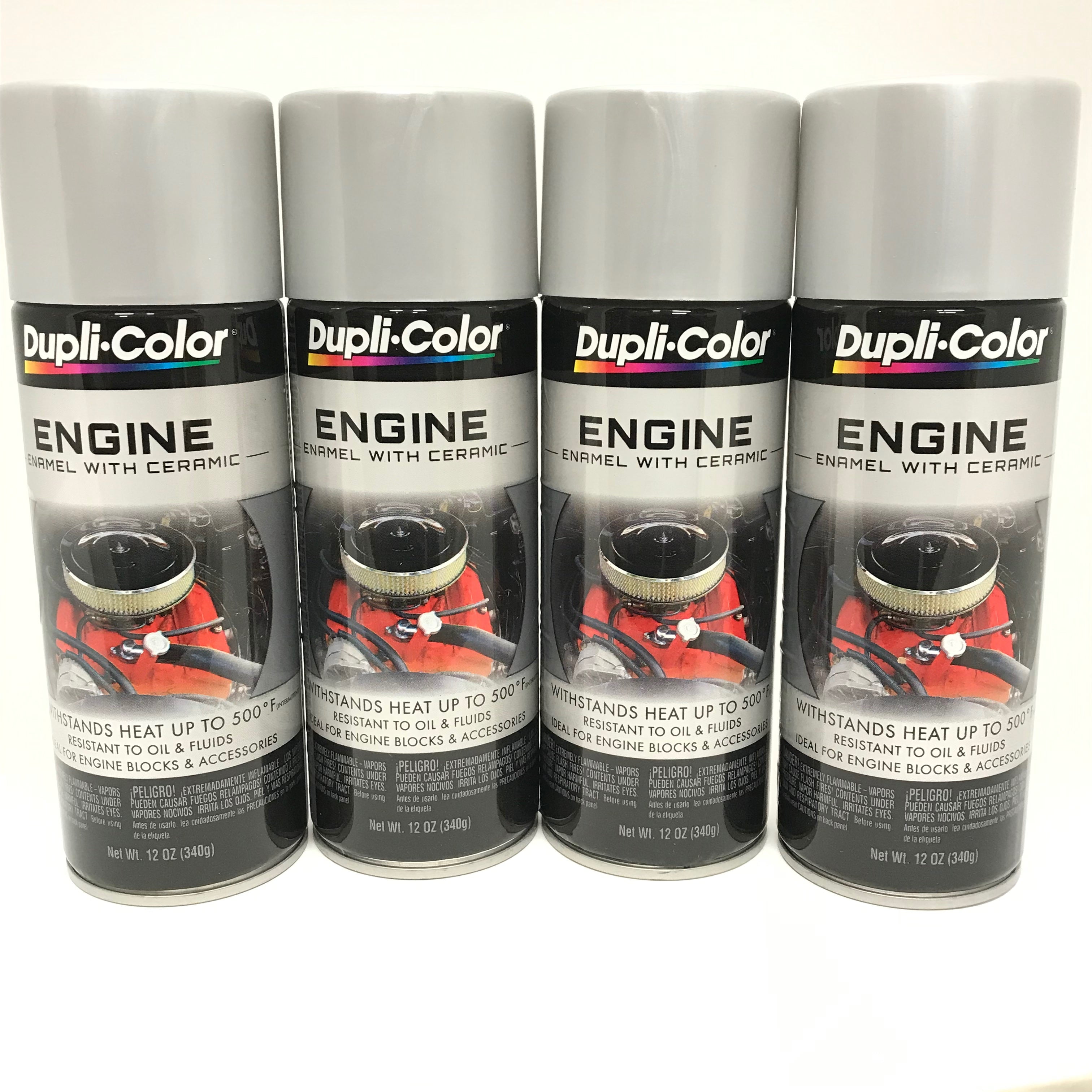 Duplicolor DE1615-4 Pack Engine Enamel Paint with Ceramic, Aluminum ...