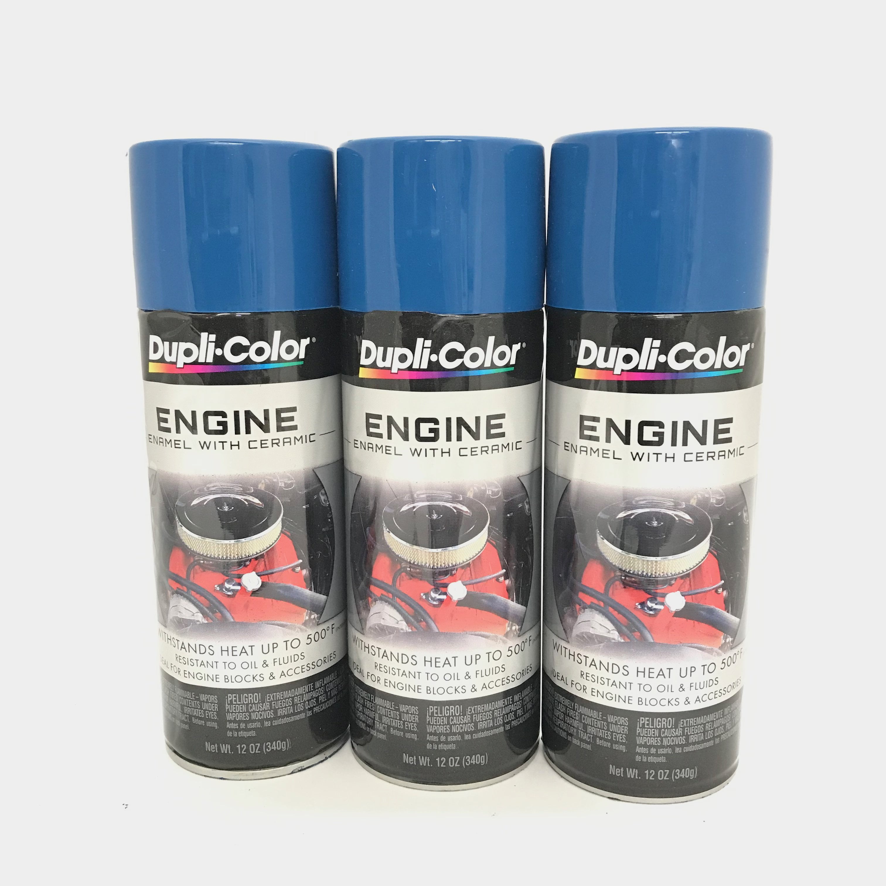 Duplicolor DE1621-3 PACK Engine Enamel Paint w/ Ceramic, OLD FORD BLUE ...