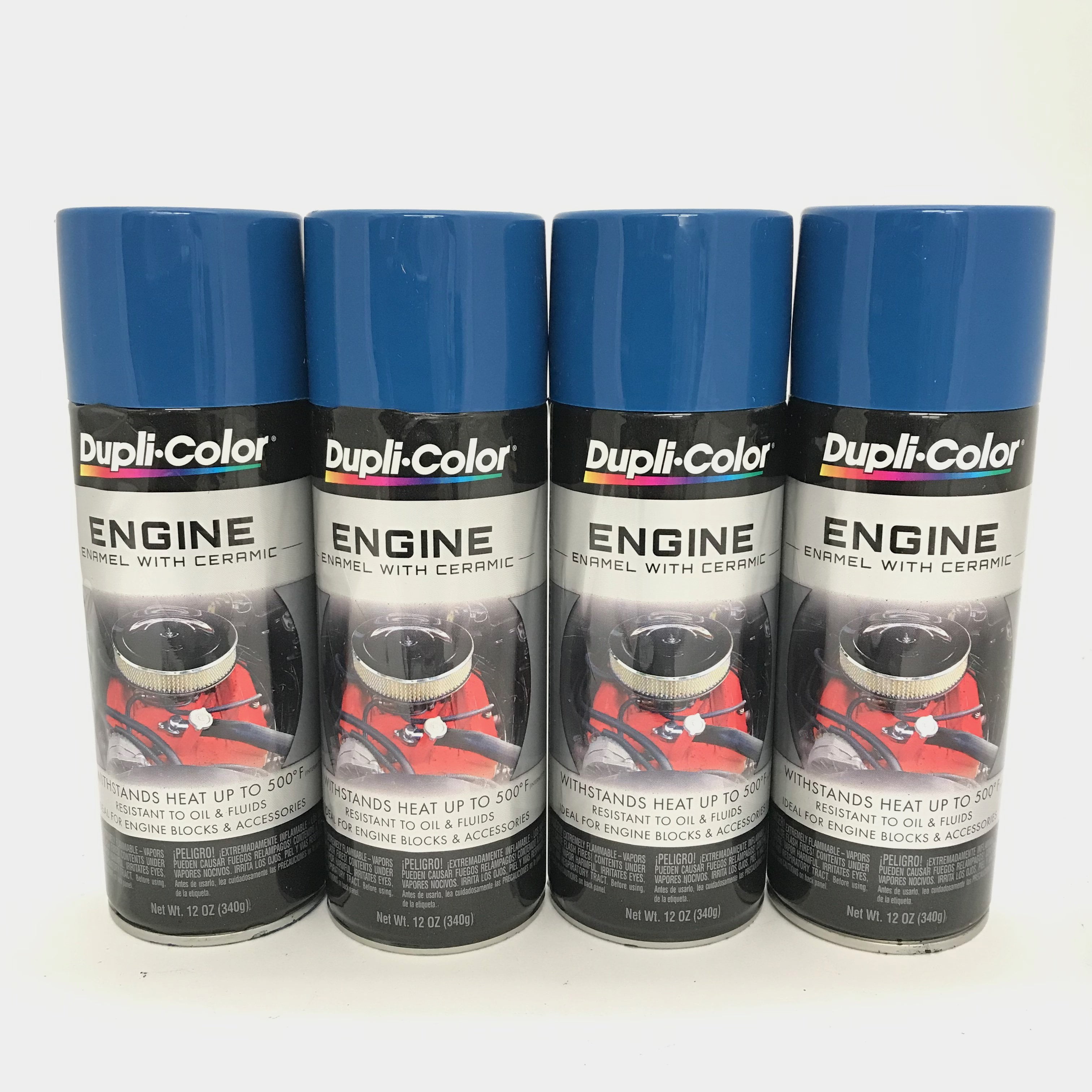 Duplicolor DE1621-4 PACK Engine Enamel Paint w/ Ceramic, OLD FORD BLUE ...