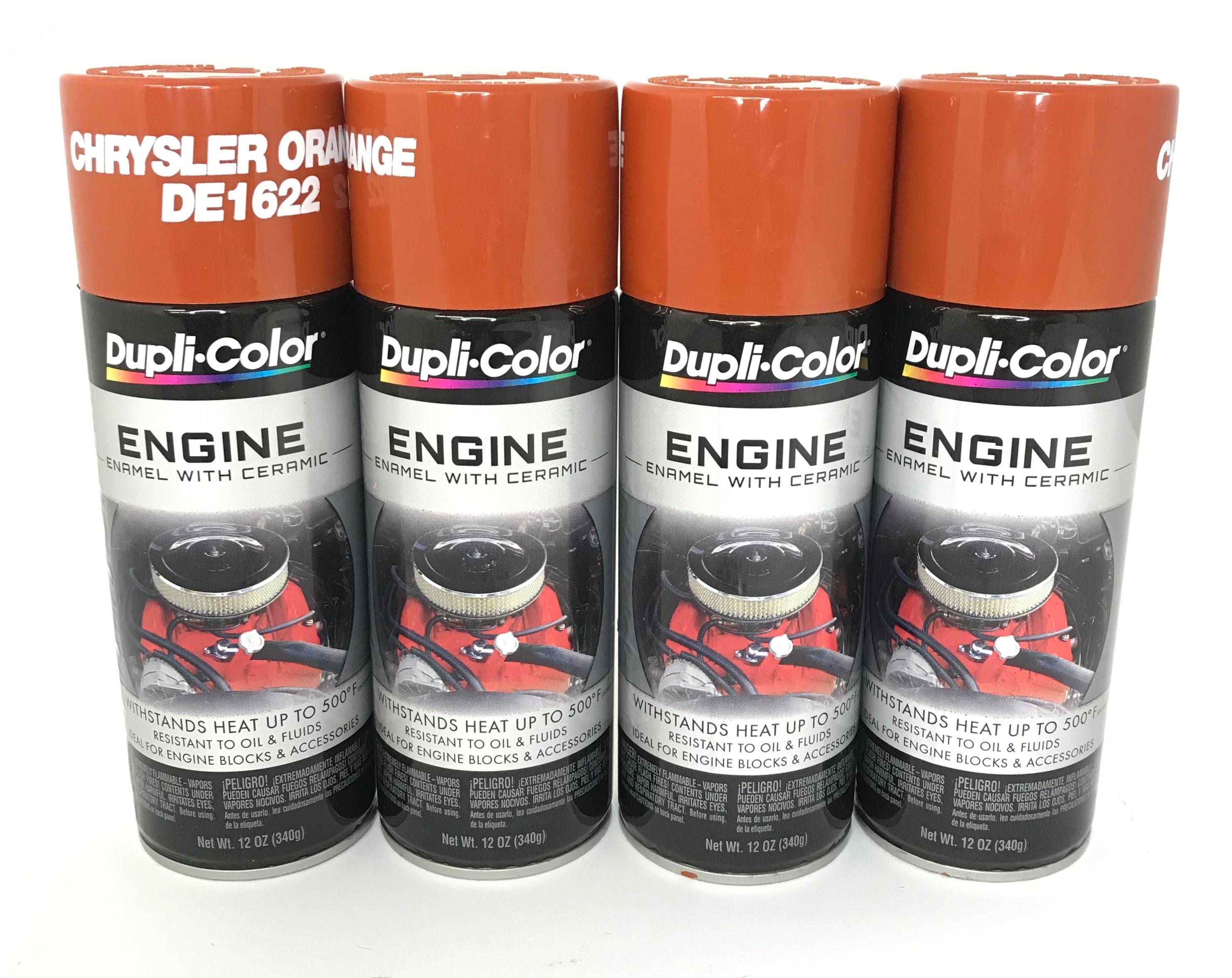 Duplicolor DE1622-4 PACK CHRYSLER ORANGE Engine Enamel Paint with ...