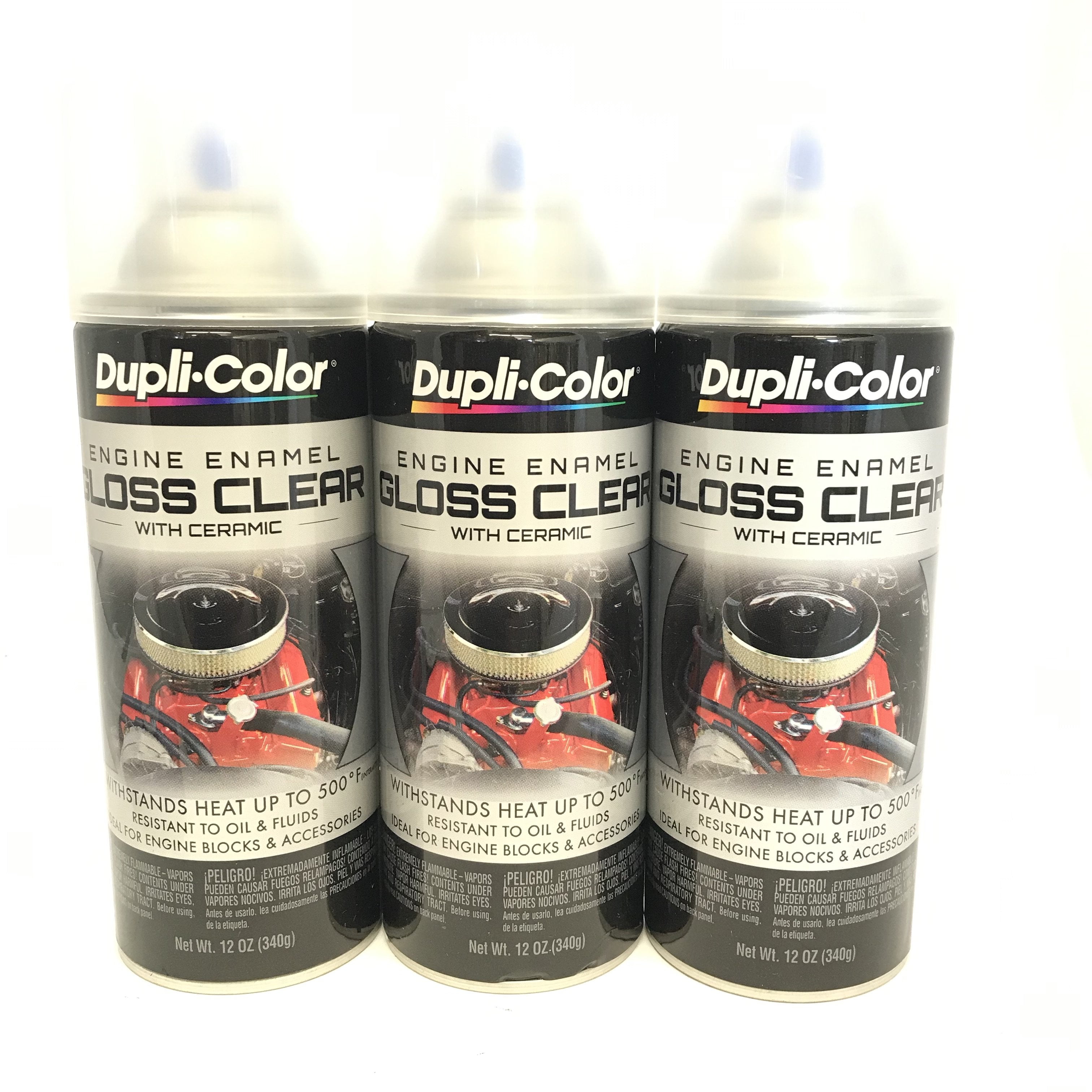 Duplicolor DE1636-3 PACK Engine Enamel with Ceramic Gloss Clear color ...