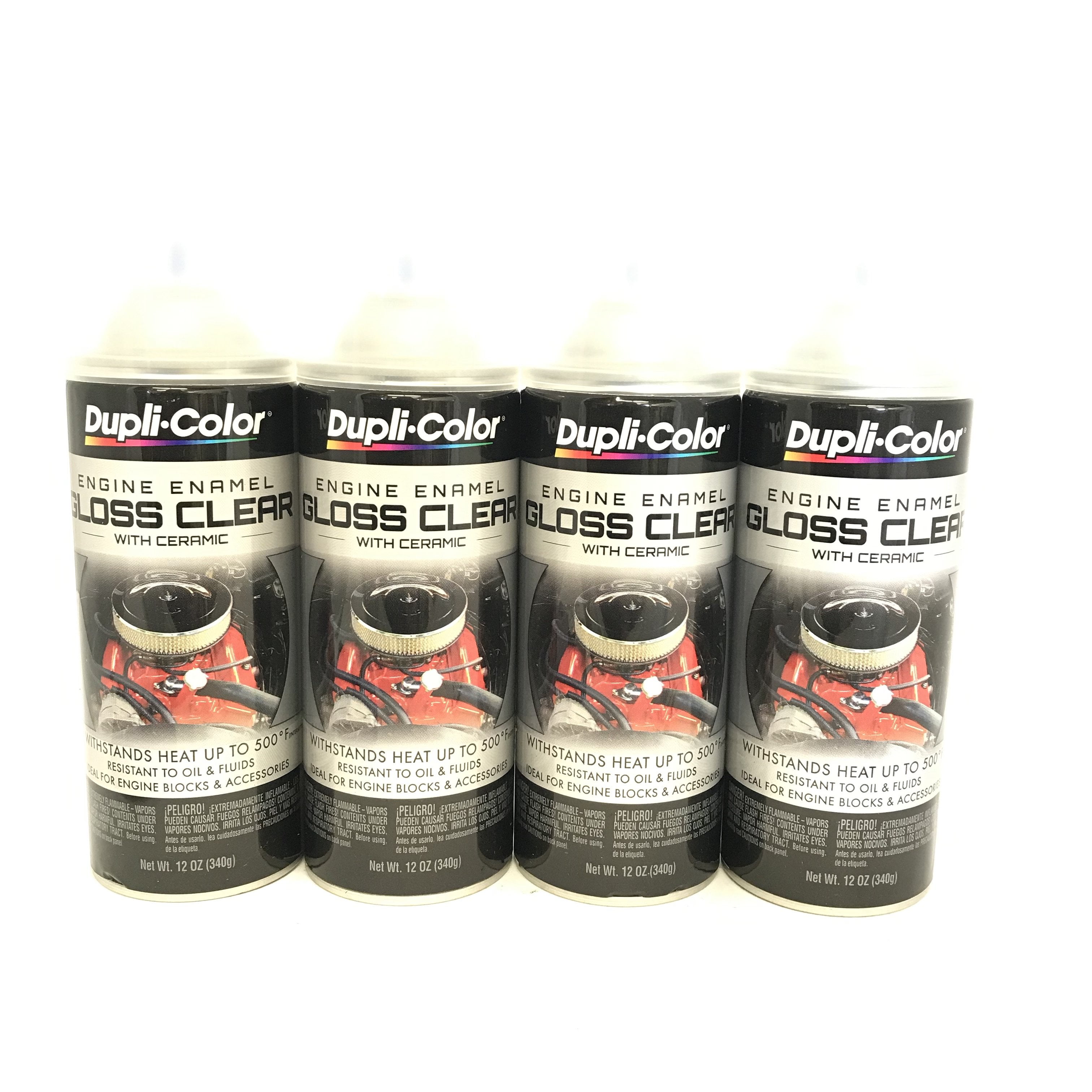 Duplicolor DE1636-4 PACK Engine Enamel with Ceramic Gloss Clear Color ...