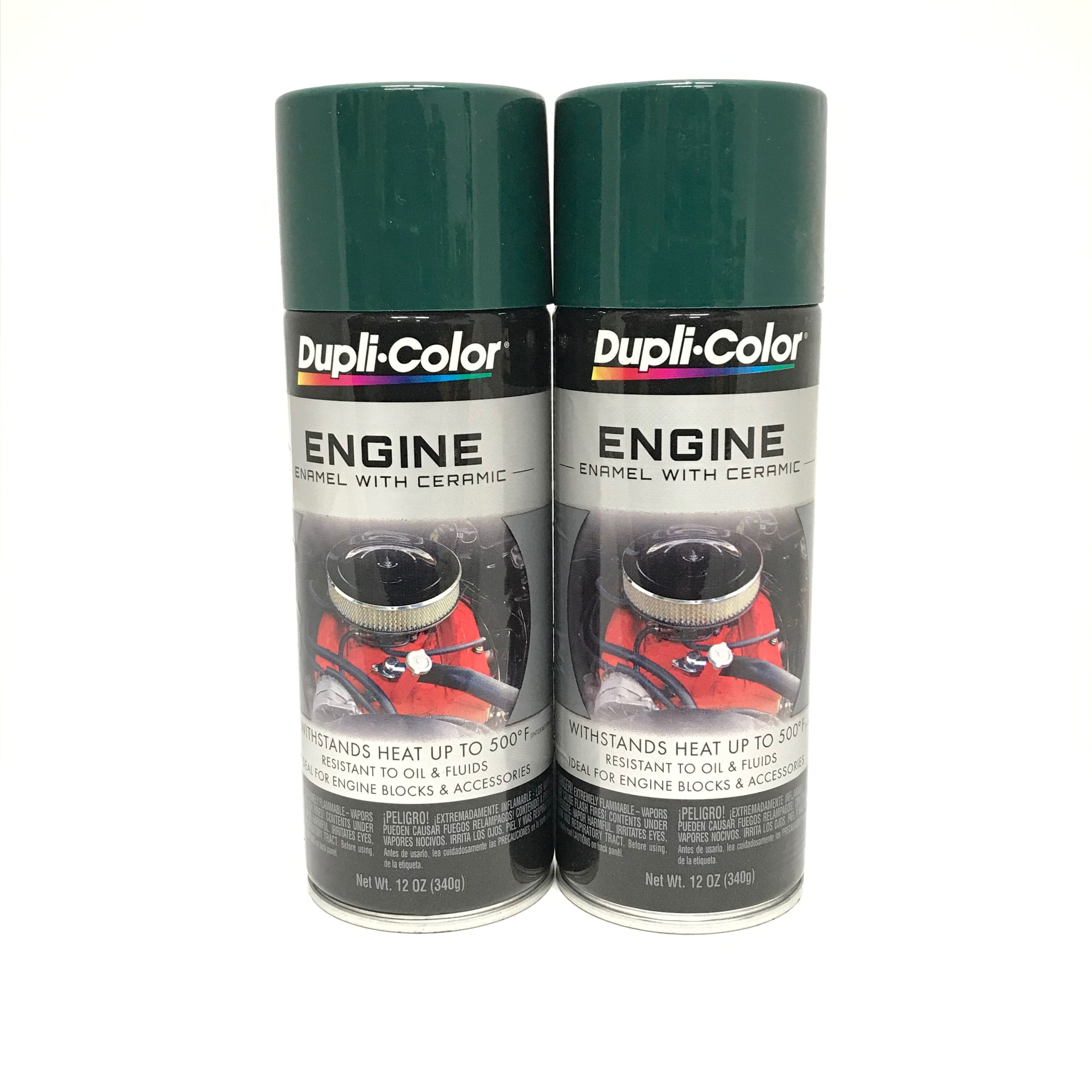 Duplicolor DE1644-2 PACK Engine Enamel Paint w/ Ceramic, Hunter Green ...
