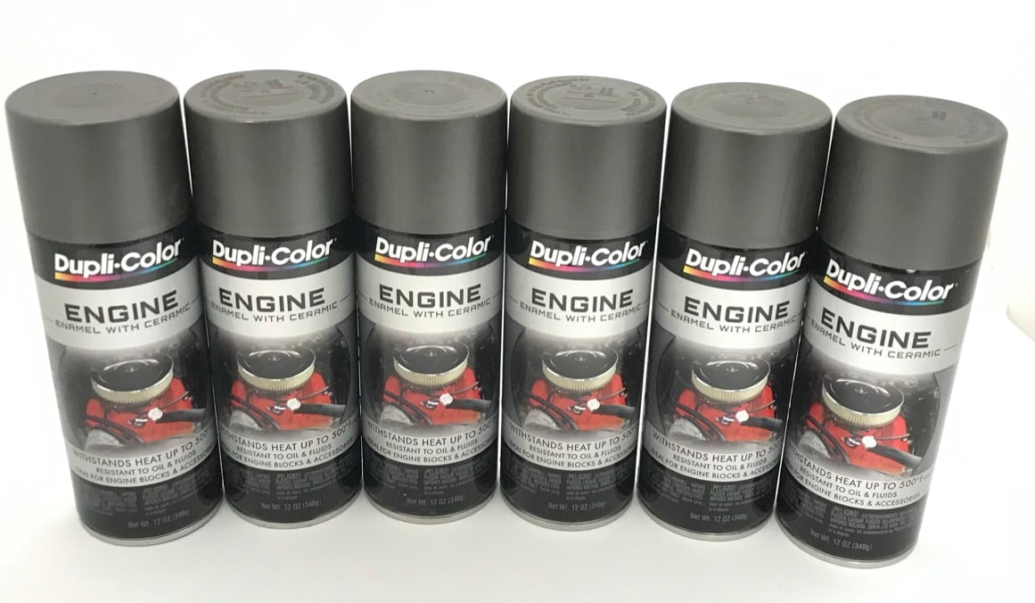 Duplicolor High Temp Automotive Paint Spray, 6 Pack Engine Enamel with ...