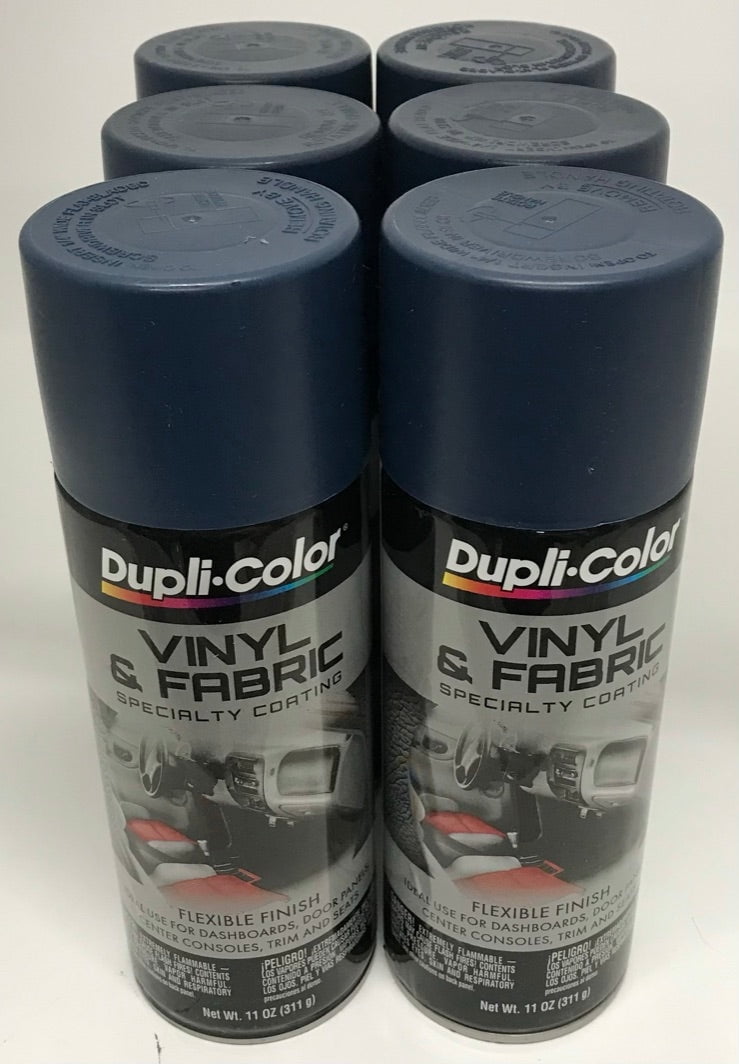 Duplicolor HVP112 - 6 Pack Vinyl & Fabric Spray Paint Medium Blue - 11 ...