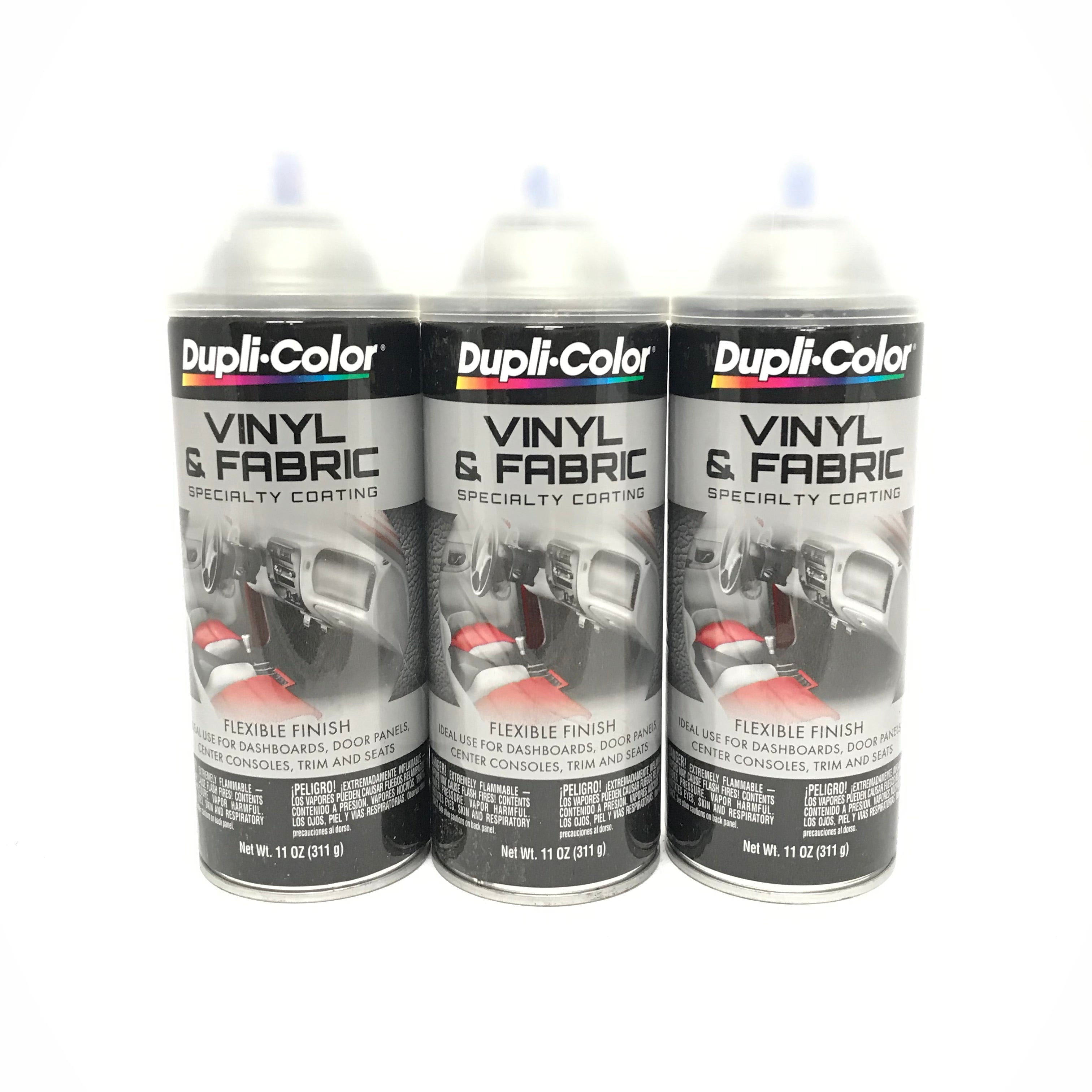 Duplicolor HVP115 - 3 Pack Vinyl & Fabric Spray Paint Gloss Clear - 11 ...