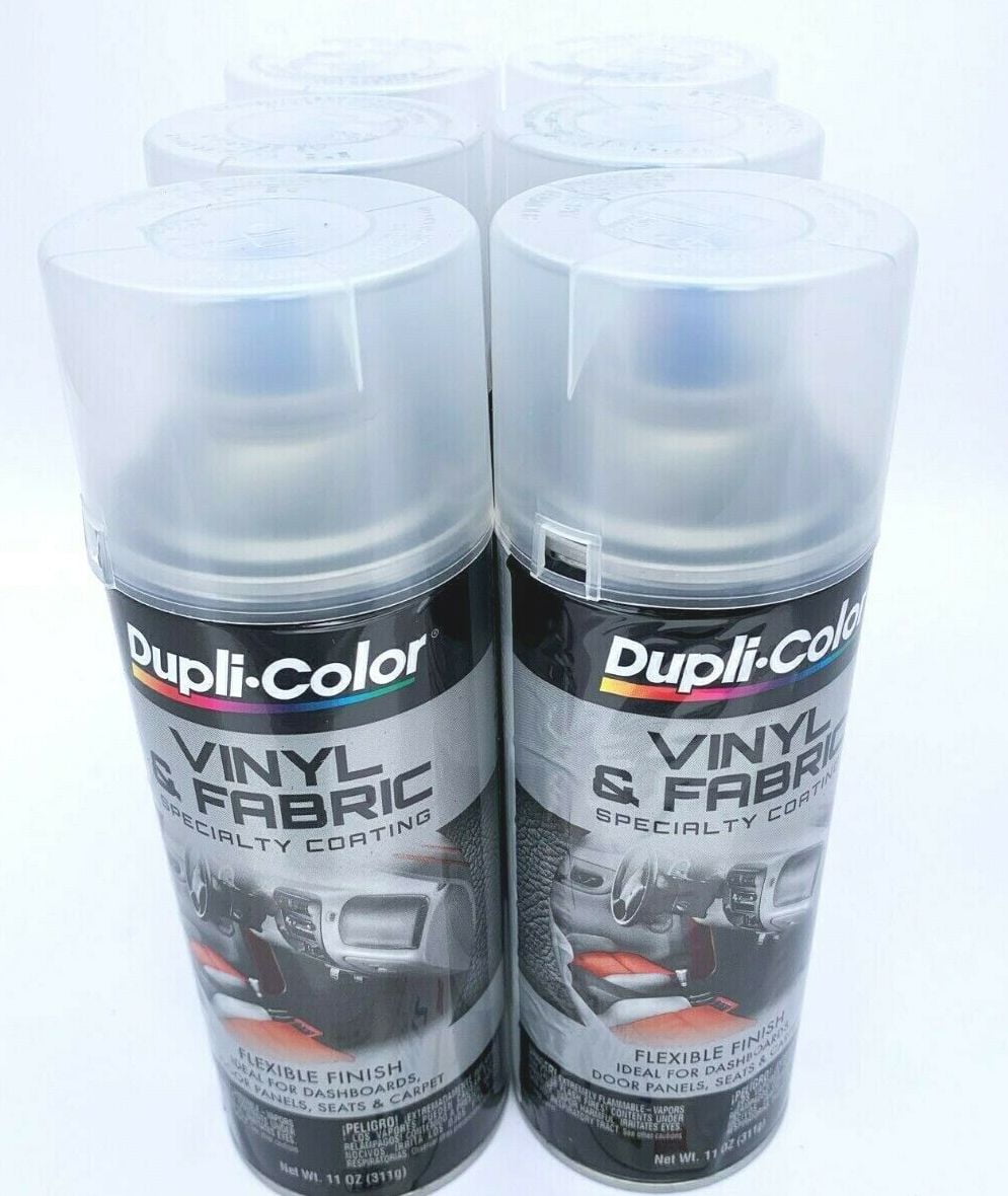 Duplicolor HVP115 - 6 Pack Vinyl & Fabric Spray Paint Gloss Clear - 11 ...