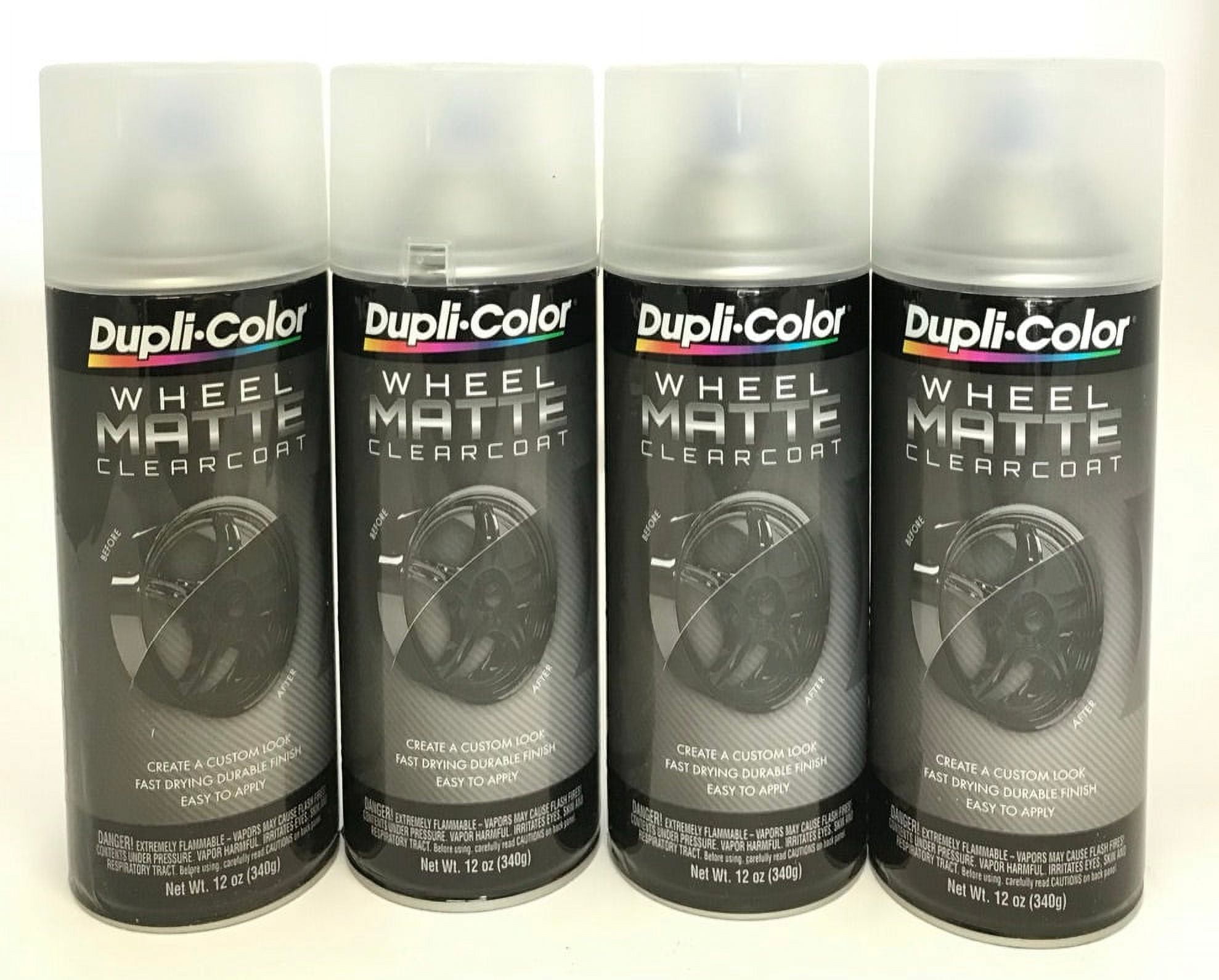 Duplicolor HWP106 - 4 Pack Wheel Coating Spray Paint Matte Clear - 12 ...