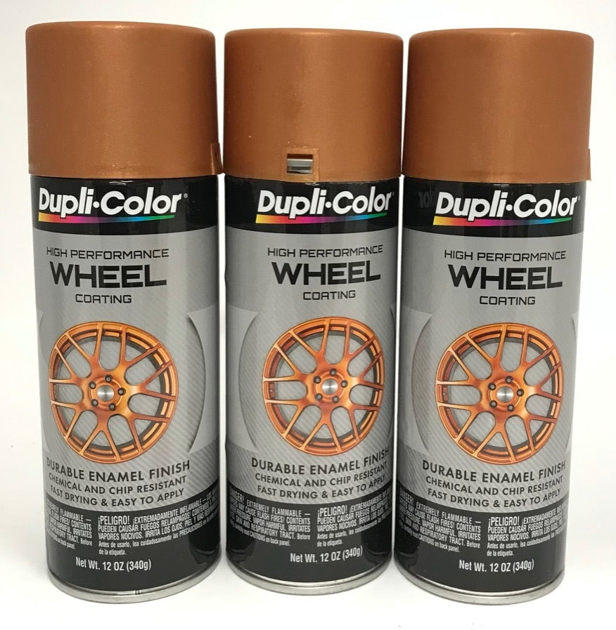 Duplicolor HWP110 - 3 Pack Wheel Coating Spray Paint Copper - 12 oz ...