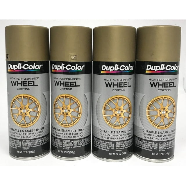 Duplicolor HWP111 - 4 Pack Wheel Coating Spray Paint Gold - 12 oz ...