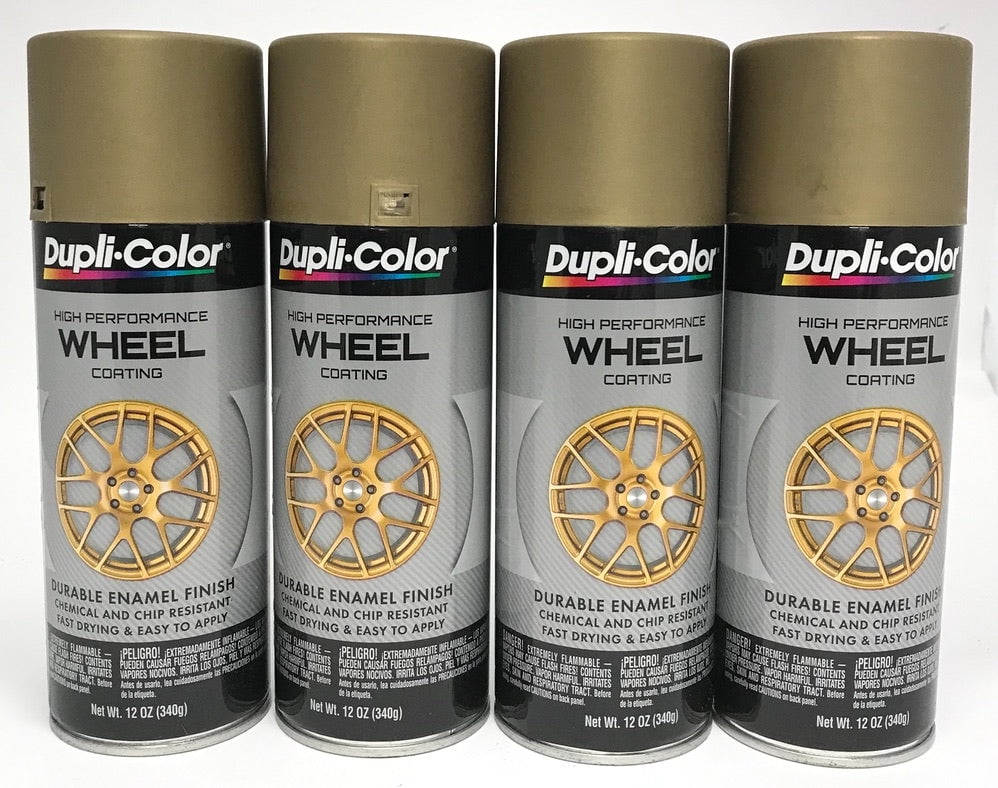 Duplicolor HWP111 - 4 Pack Universal Gold Wheel Coating Spray Paint for ...