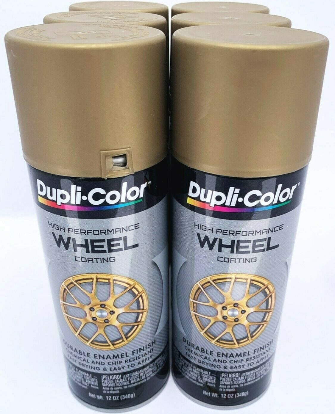 Duplicolor HWP111 - 6 Pack Wheel Coating Spray Paint Gold - 12 oz ...