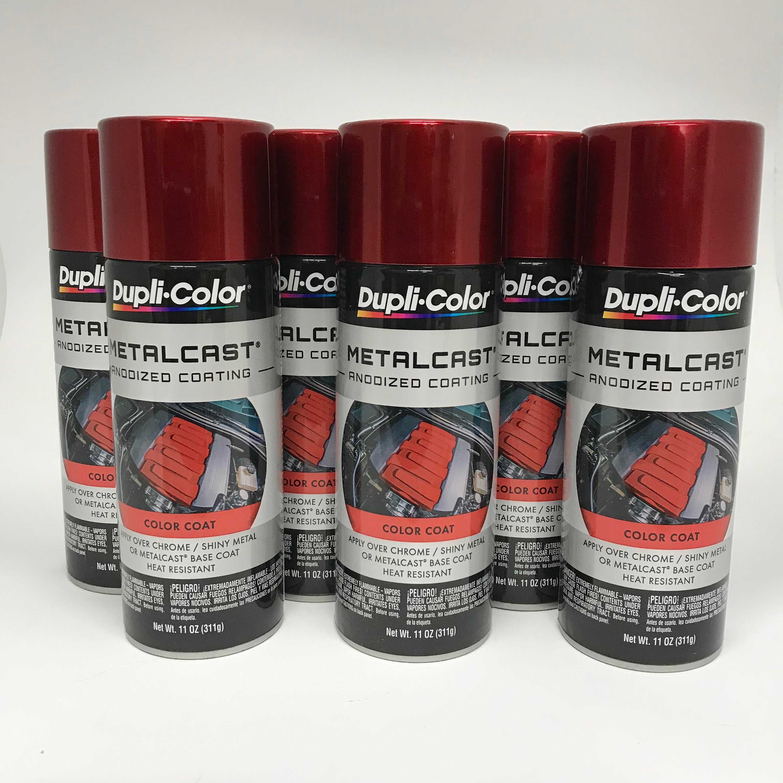 Duplicolor MC200 MetalCast RED Anodized Automotive Heat Resistant Spray ...
