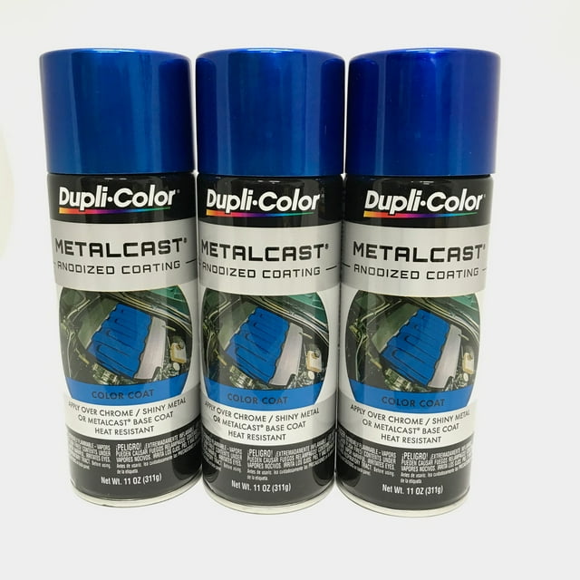 Duplicolor MC201-3 PACK MetalCast BLUE Anodized Heat Resistant Coat ...