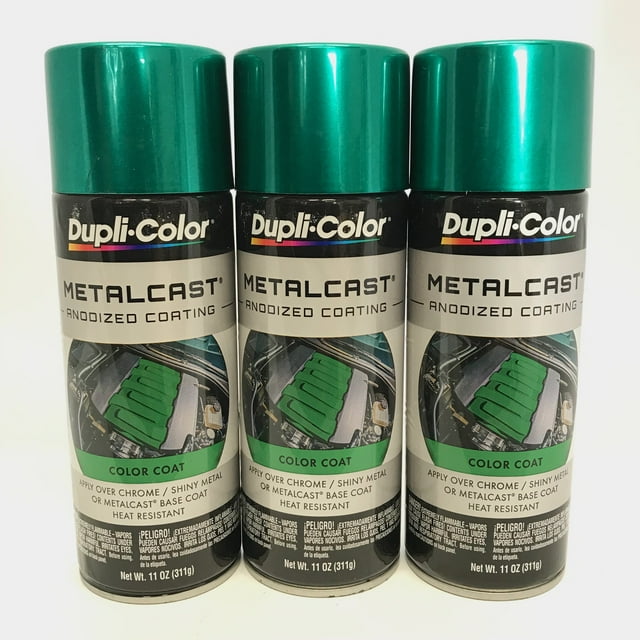 Duplicolor MC203-3 PACK MetalCast GREEN Anodized Heat Resistant Coat ...