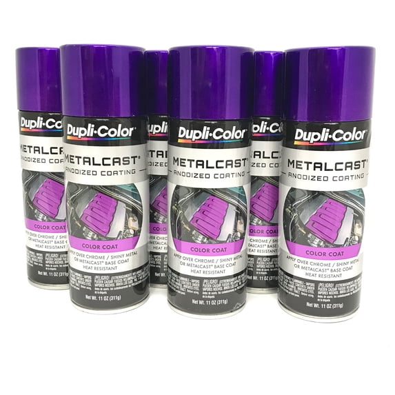Duplicolor High Temp Spray Paint, MetalCast Purple Anodized Heat ...