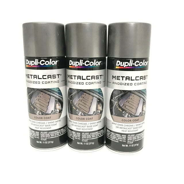 Duplicolor MC206-3 PACK MetalCast SMOKE Anodized Heat Resistant Coating ...