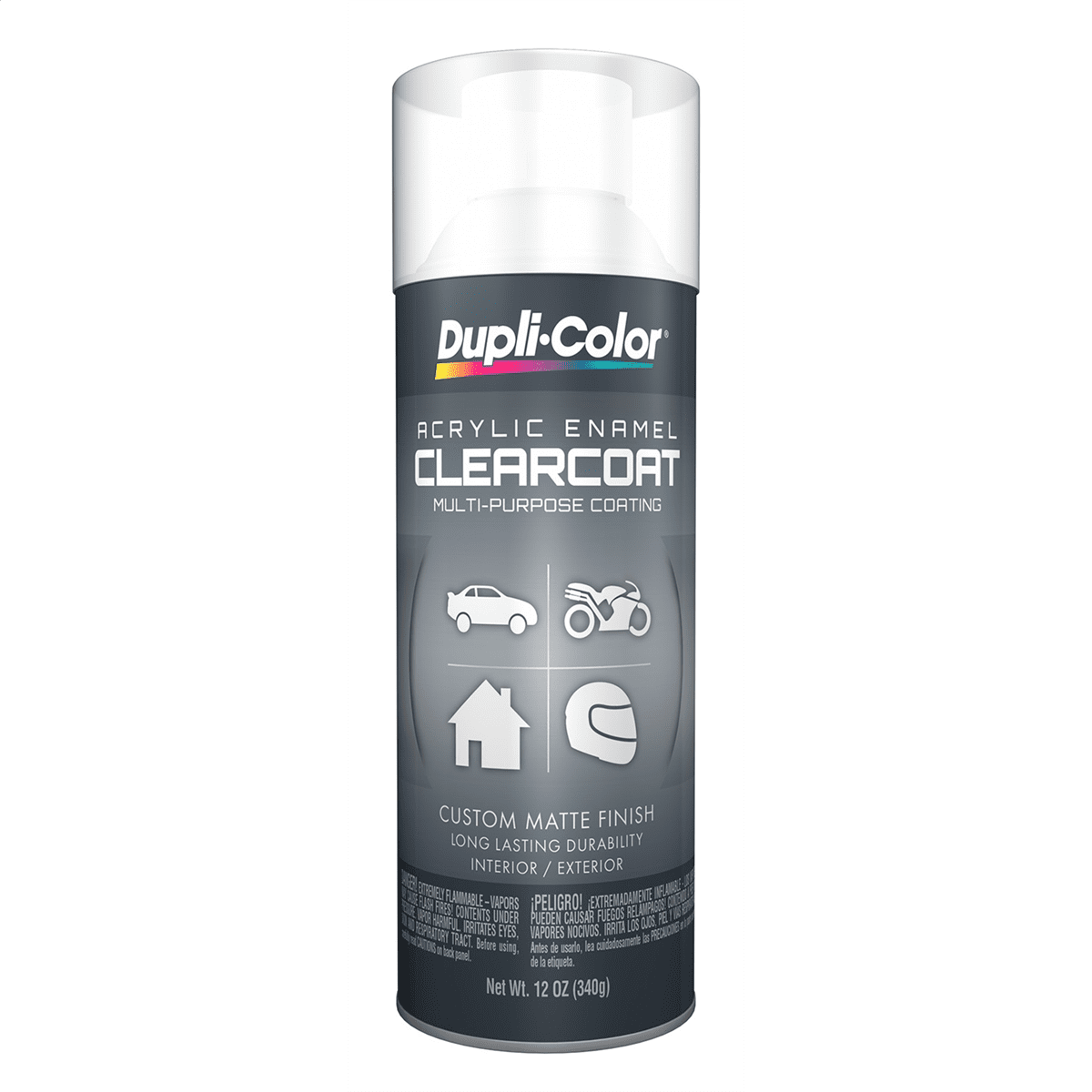 Duplicolor PAE115 MATTE CLEAR Premium Acrylic Enamel Spray Paint Coat ...