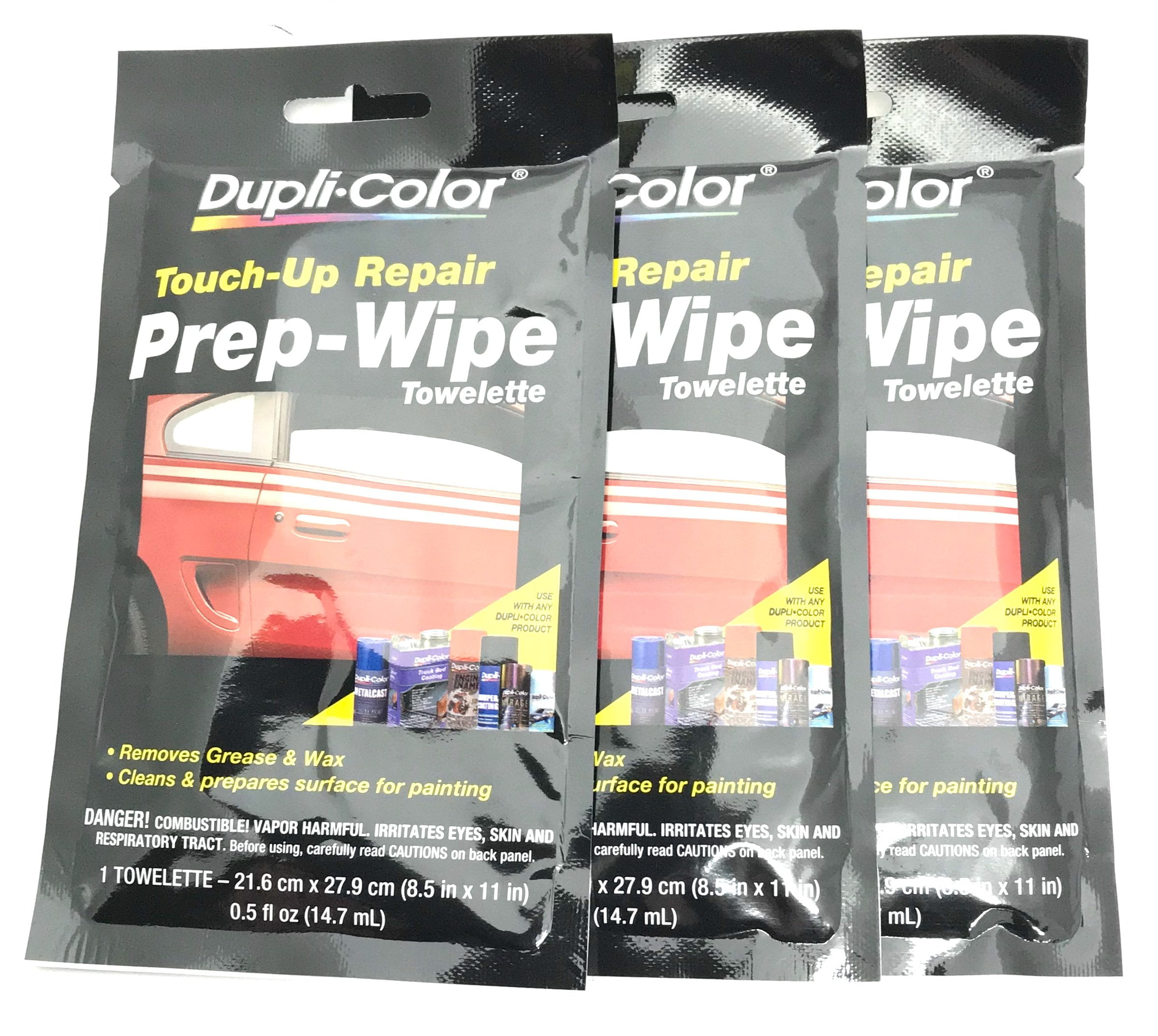 Duplicolor PW100-3 Pack Touch-up Repair Prep-Wipe Towelette - Walmart.com