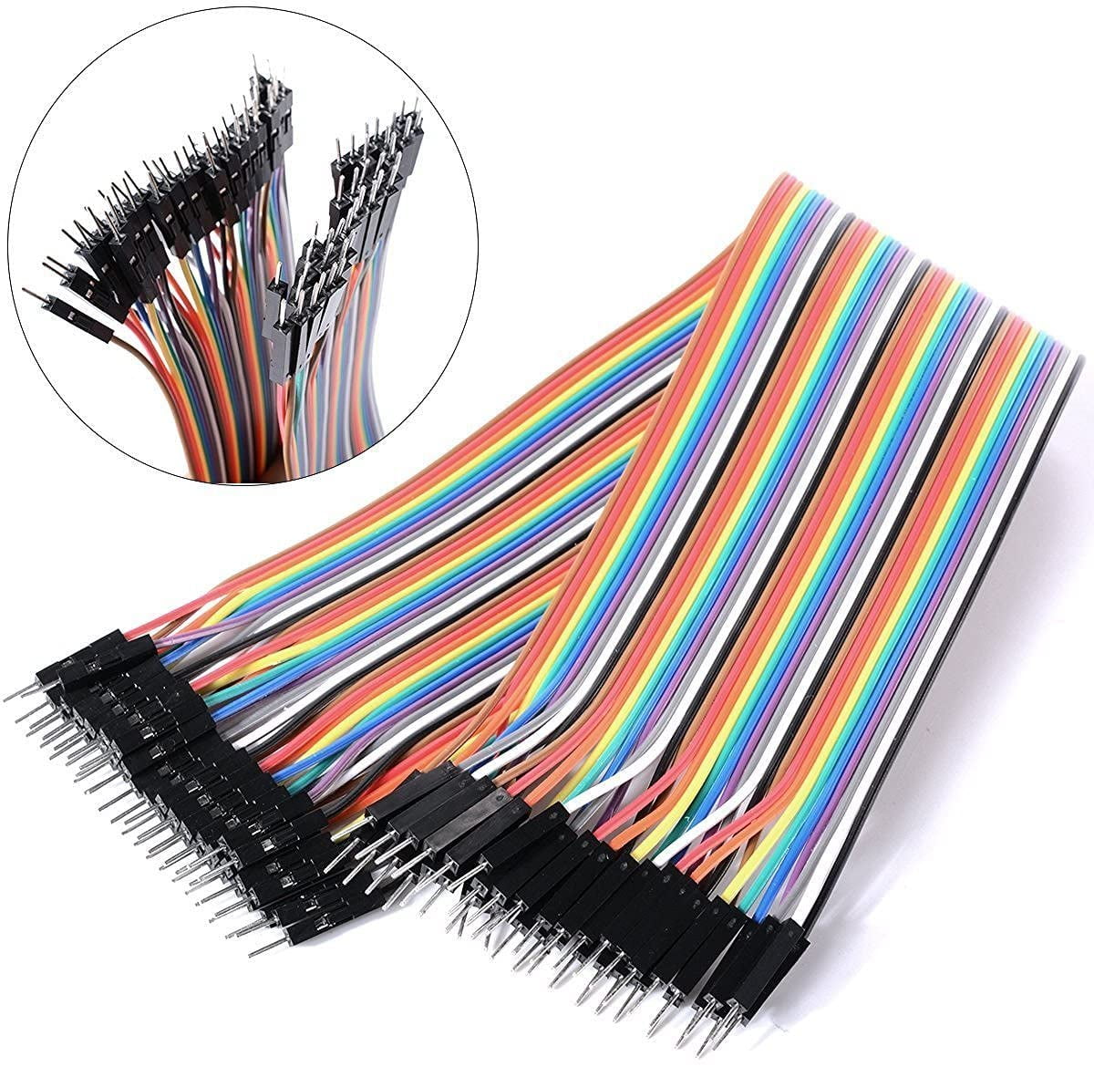 Dupont Cable Jumper 40 Wire 20cm M-M Male-Male For Arduino Raspberry ...