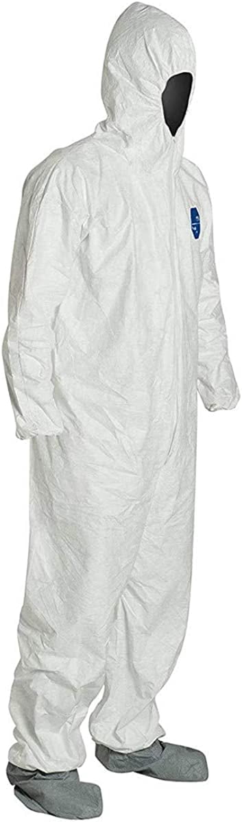 Dupont Hooded and Booted Tyvek Coverall Suit with Elastic Wrists ...