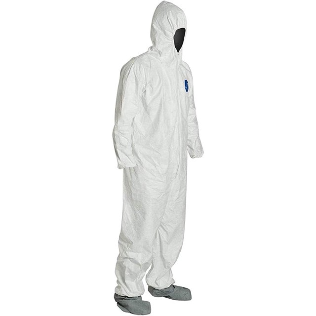 Dupont Hooded and Booted Tyvek Coverall Suit with Elastic Wrists ...